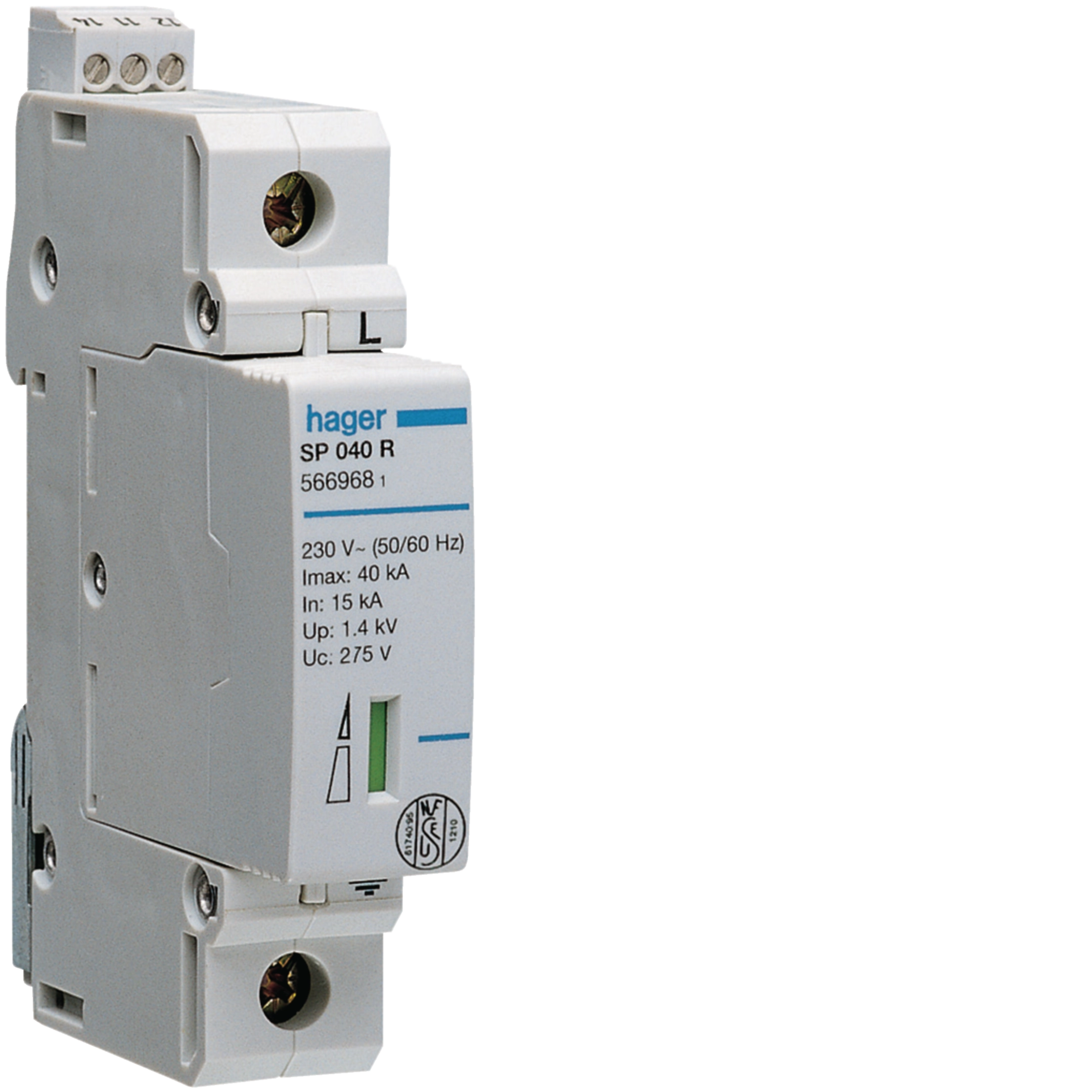 Cartouche 40KA 275V avec réserve • SP040R | Hager