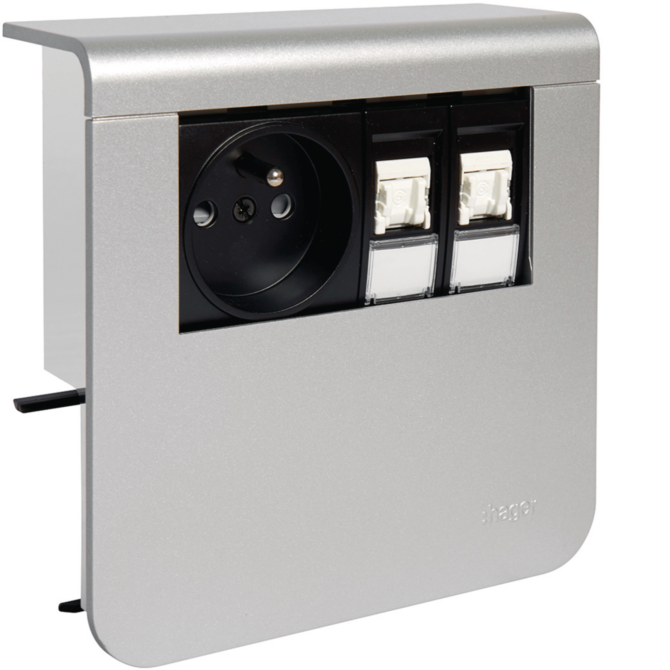 support SL20080 2P+T avec 2xCat.6 alu • SL20080920FD1 | Hager