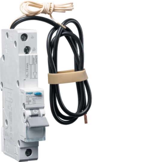 RCBO 1M 1P 10kA C-20A 30mA AC • ADC288Y | Hager