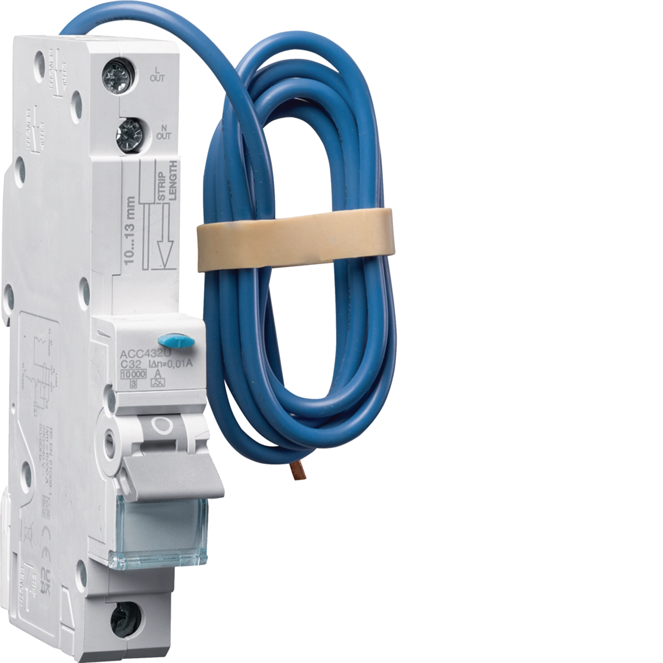 RCBO 1M 1P 10kA C-32A 10mA Type A • ACC432U | Hager