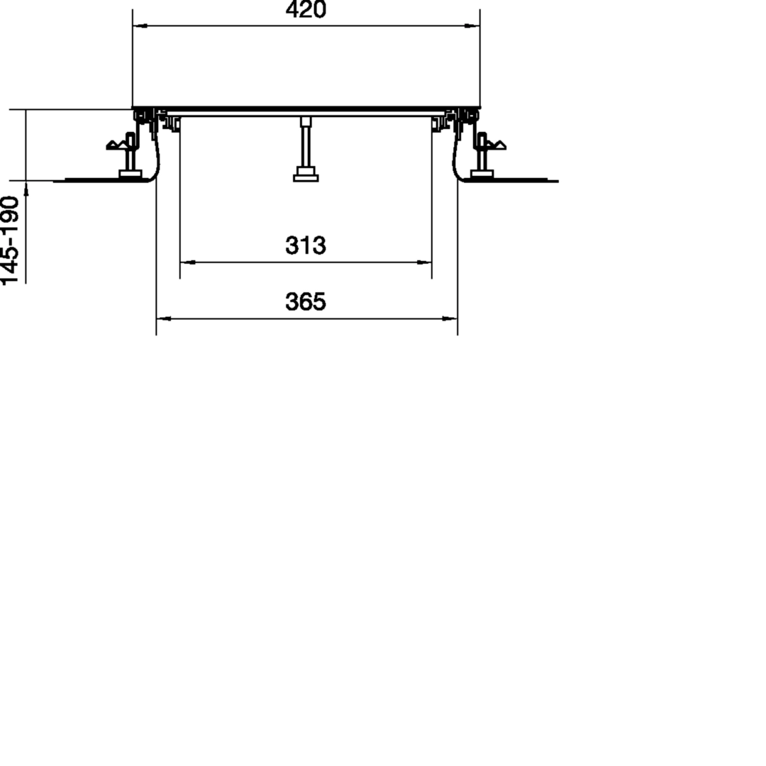 Bodenkanal mit Folie BKFD 400x(145-190) • BKFD400145 | Hager