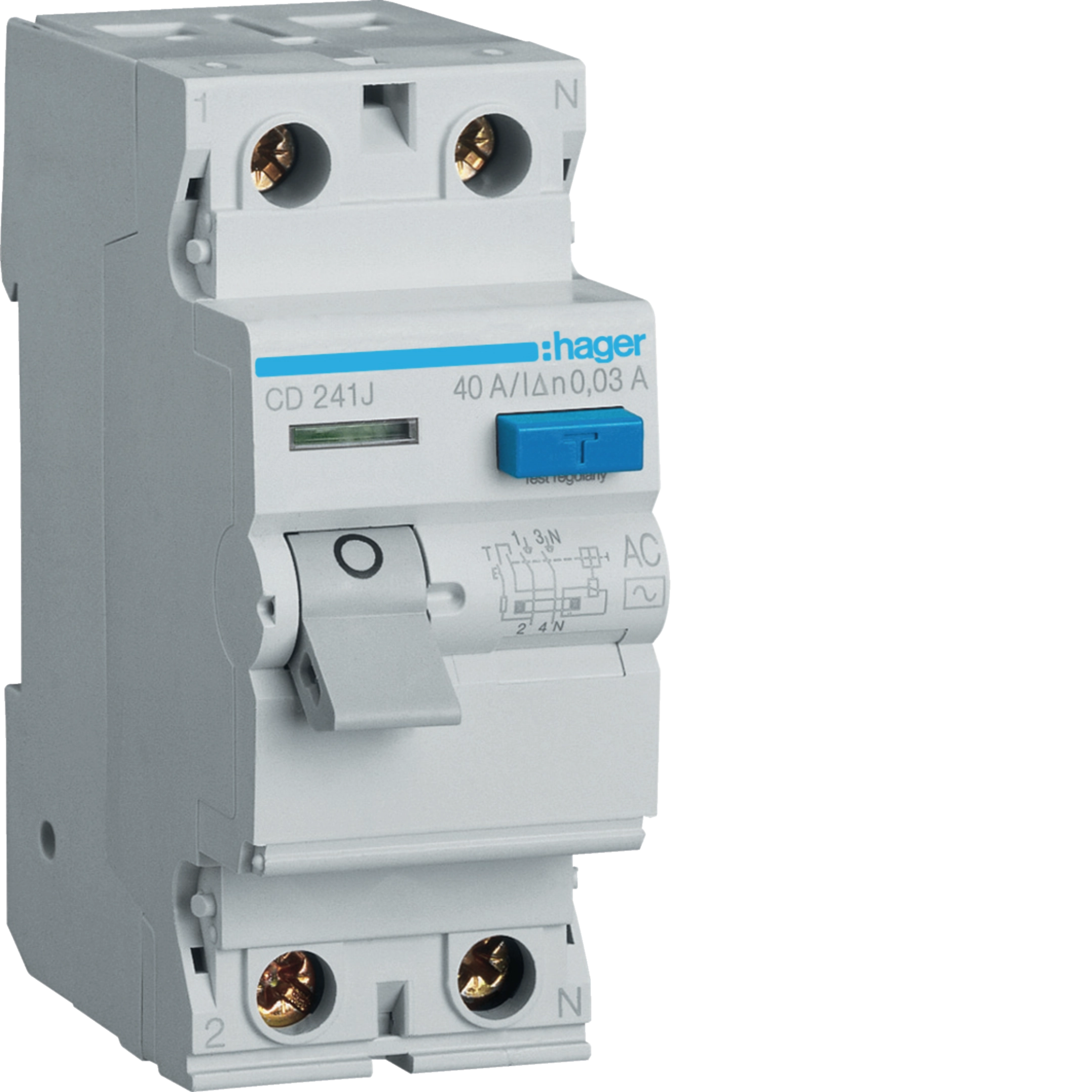 RCCB 2P 40A 30mA AC • CD241J | Hager