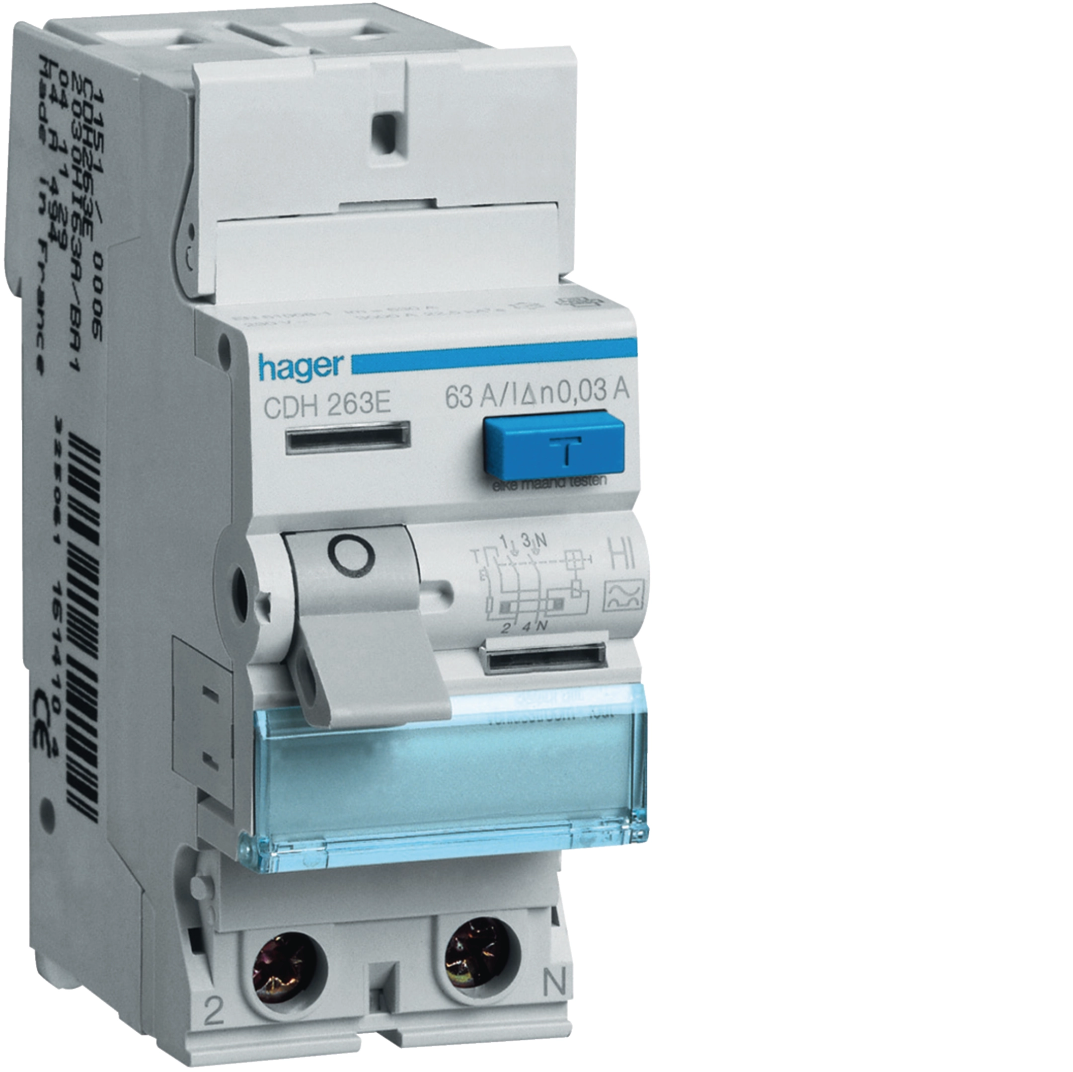 Inter. diff. 2P 63A 30mA HI • CDH263E | Hager