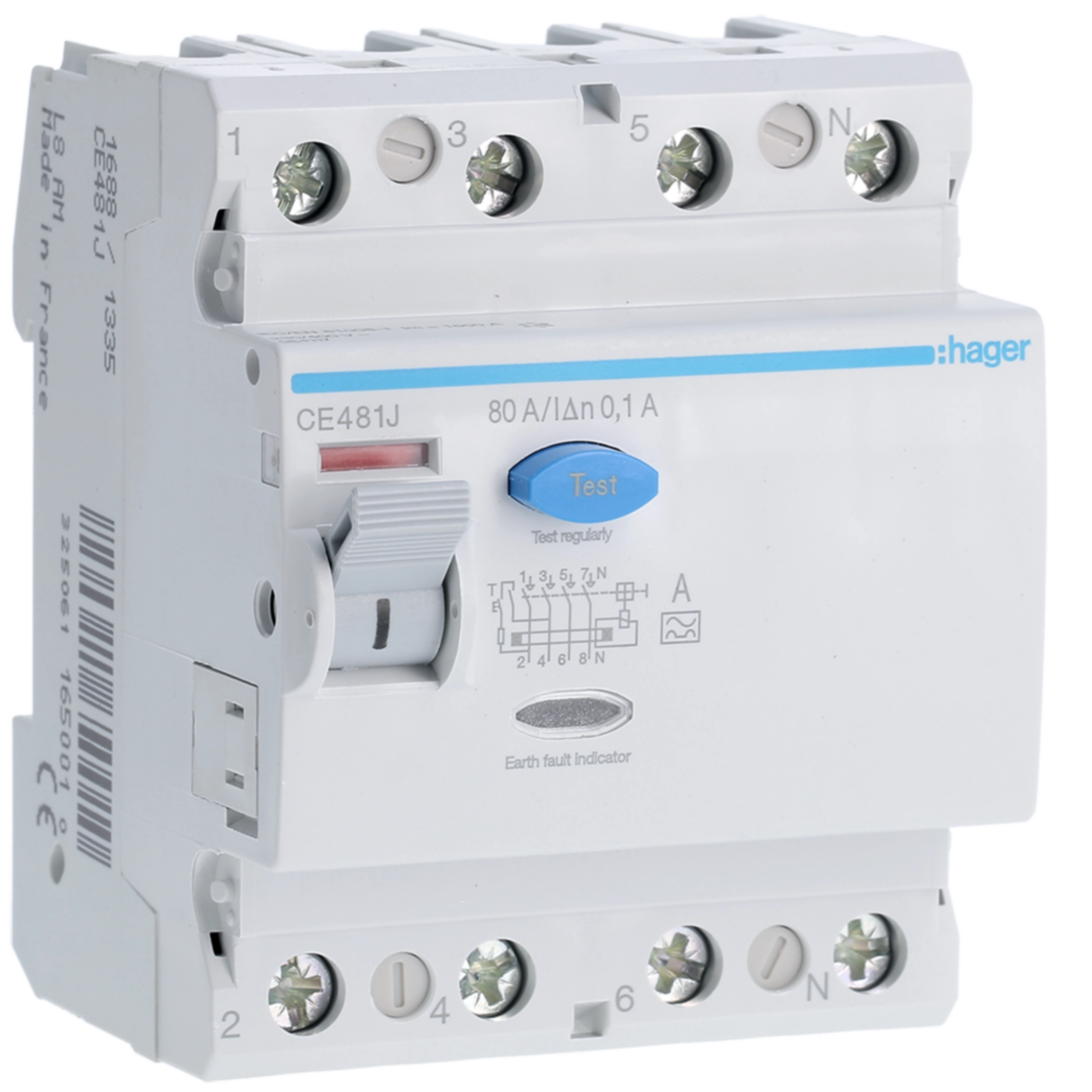 FI-Schutzschalter 4P 80A 100mA A • CE481J | Hager