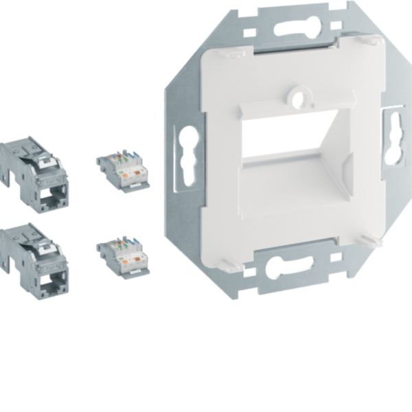 Data-aansluiting 2x RJ45 8/8 Cat.6a • GMRJ452 | Hager