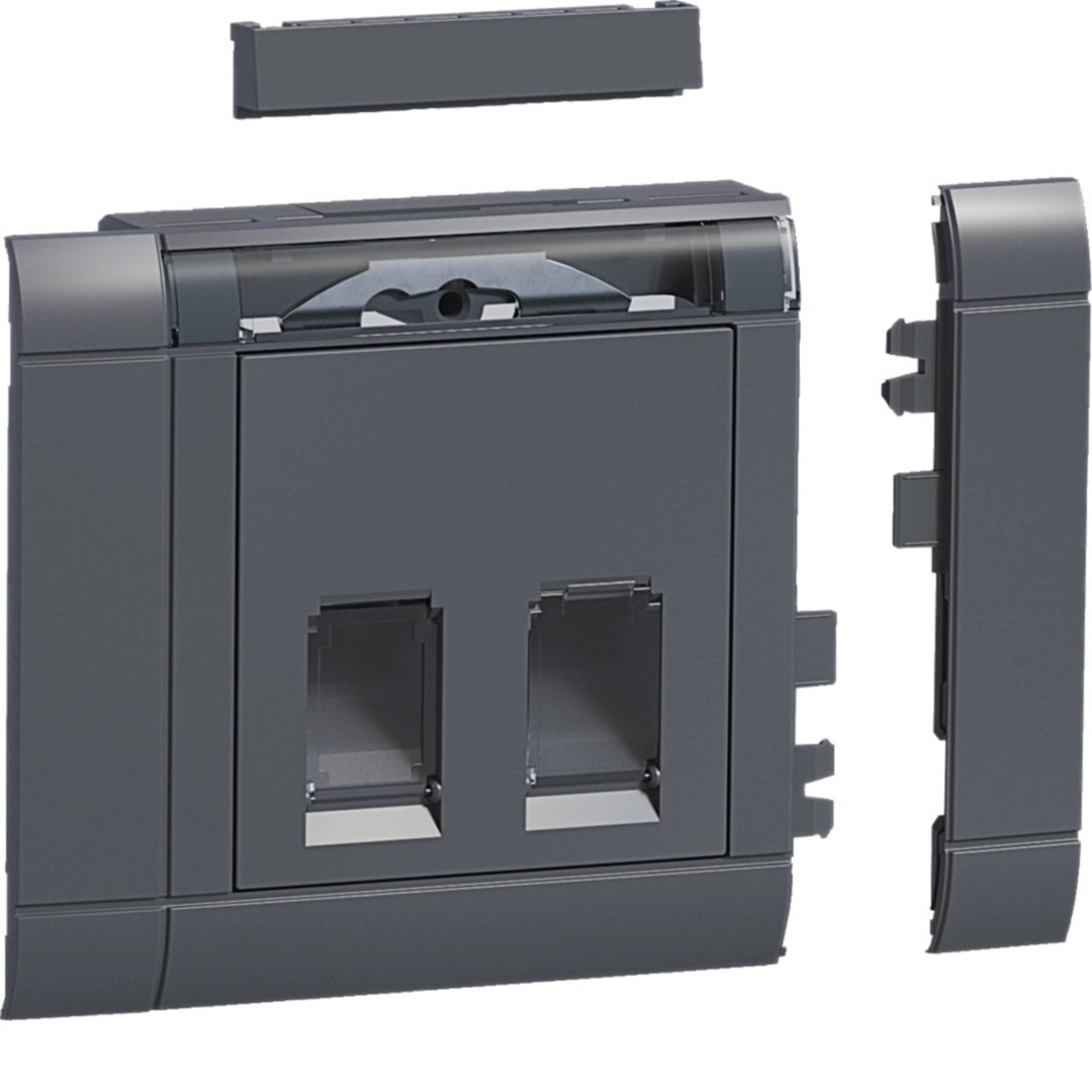 Einbauset Daten 2 RJ45 Type 10 front gs • GSETDM1029011 | Hager