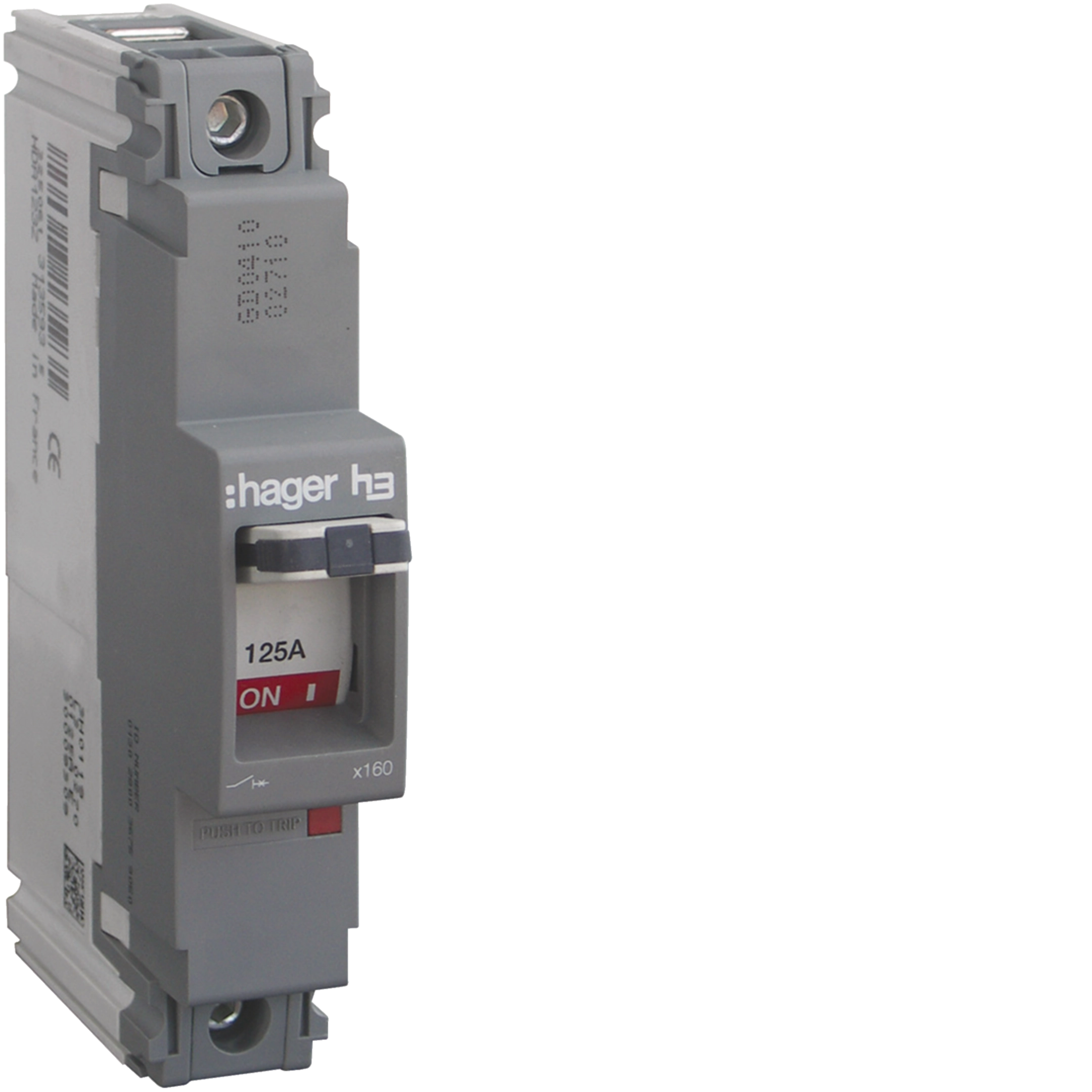 MCCB h3 x160 TM 1x125A 18kA • HDA123Z | Hager