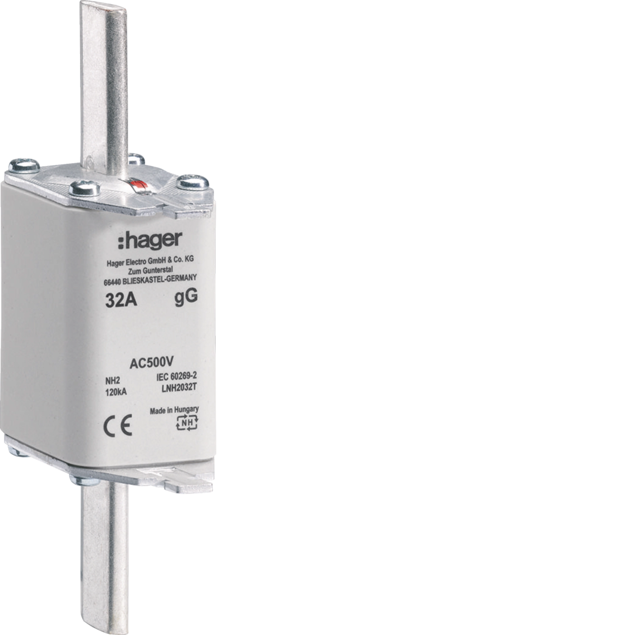 NH-Sicherung NH2C gG 500V 32A T-Melder • LNH2032T | Hager