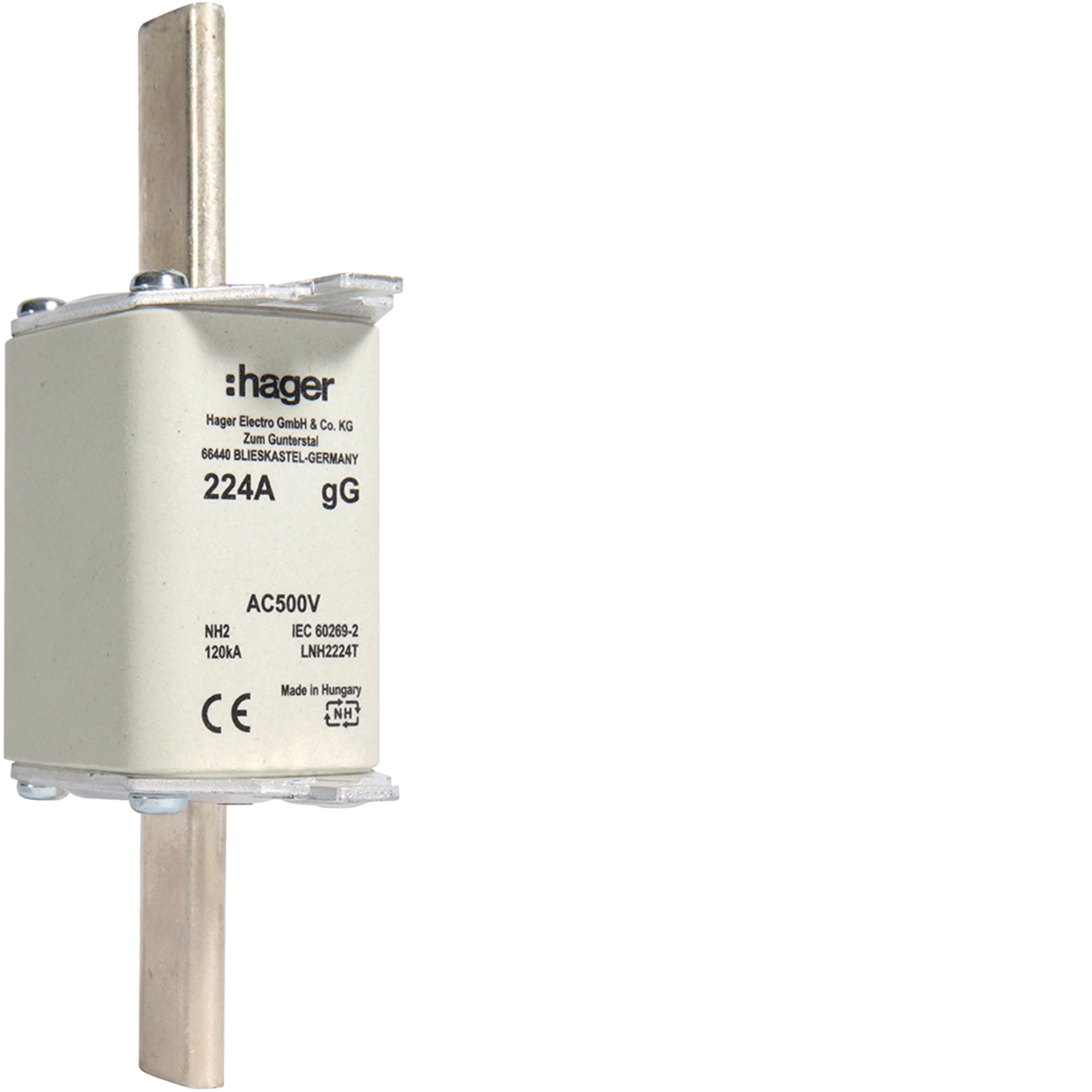Mespatroon NH2C KTF 224 A 500 V • LNH2224T | Hager