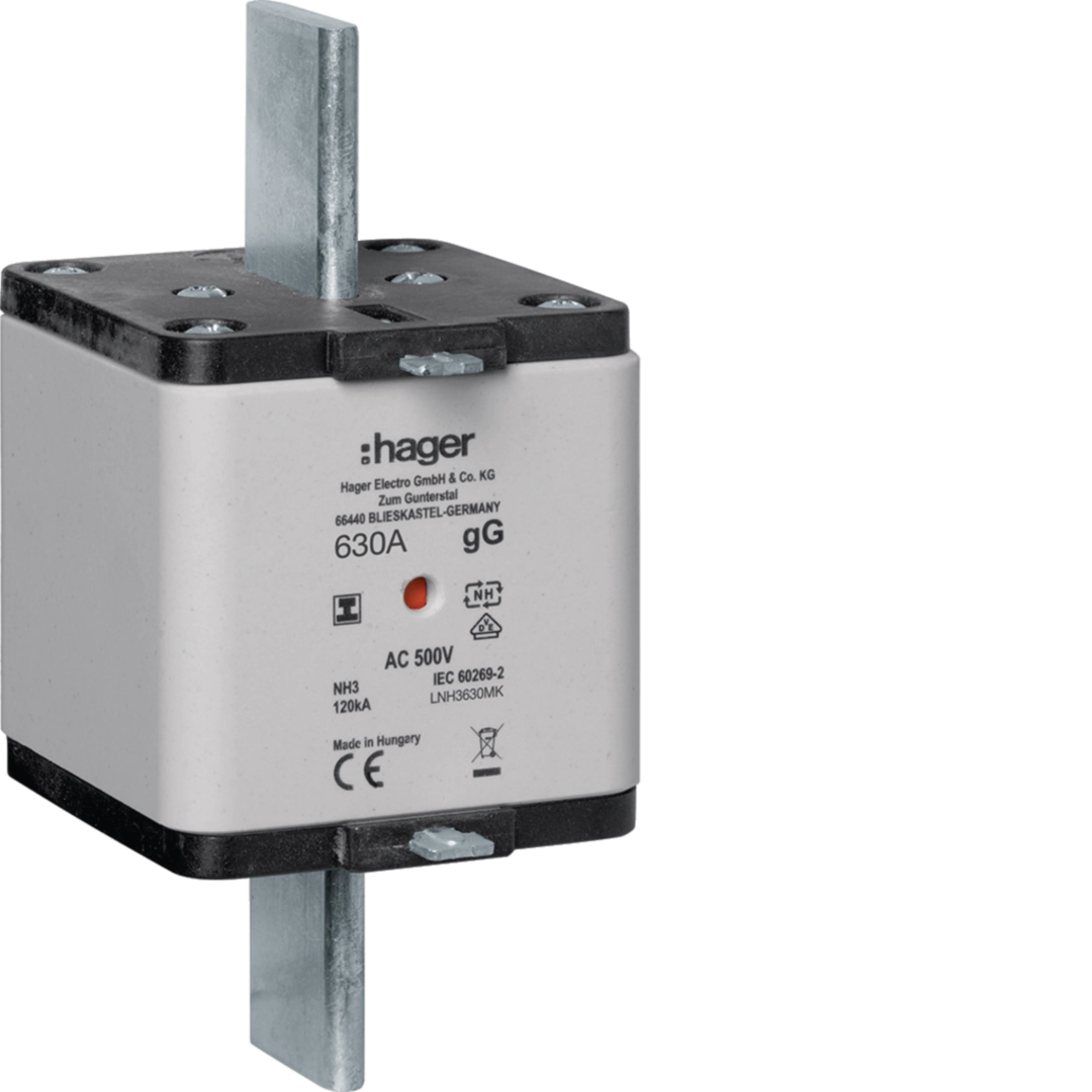 NH-Sicherung NH3 gG 500V 630A Iso-Griff • LNH3630MK | Hager