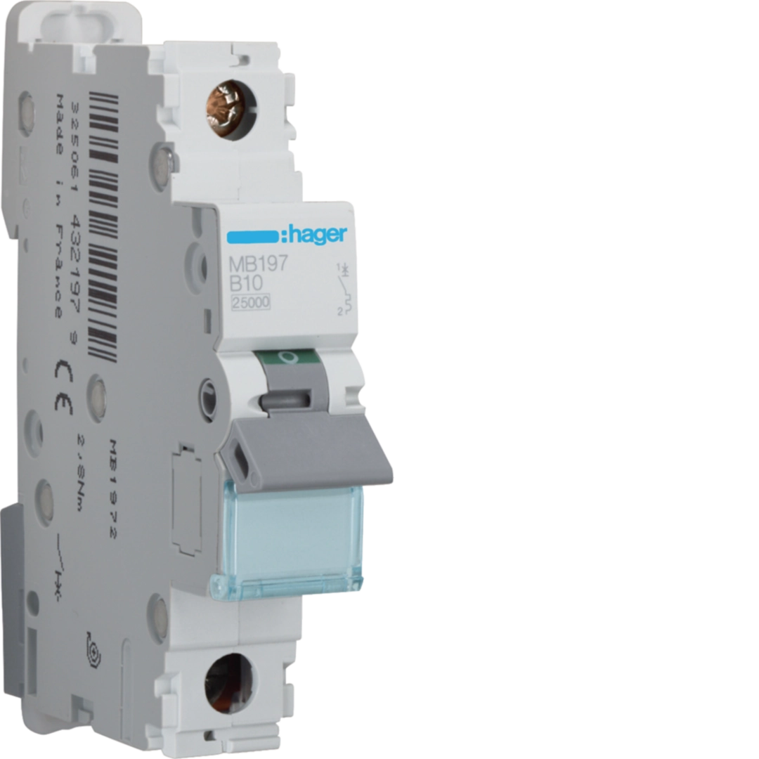 LS-Schalter 1polig B-10A 25kA 1M ÜK4 • MB197 | Hager