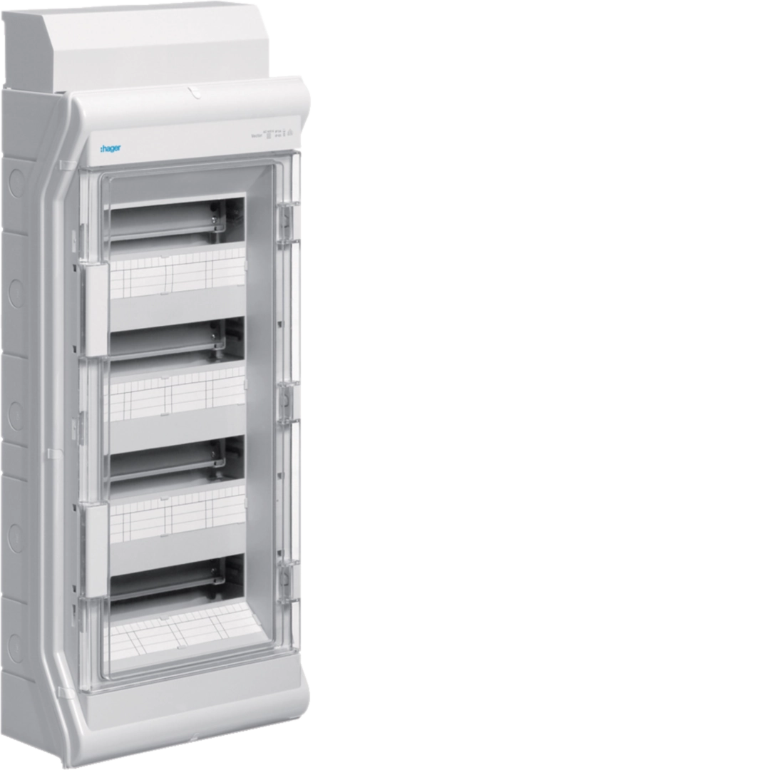 Verteiler, vector, IP65,48PLE,o. Klemmen • VE412NT | Hager