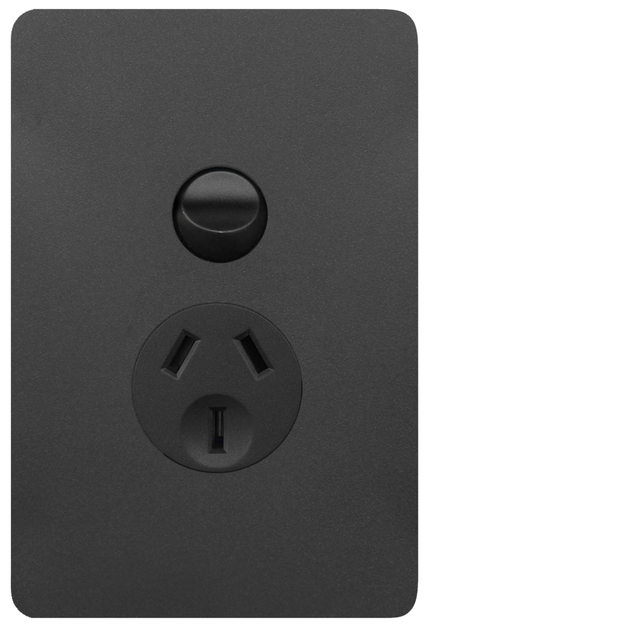 Allure Single GPO 10A Vertical MB • WBHP1V-MB | Hager