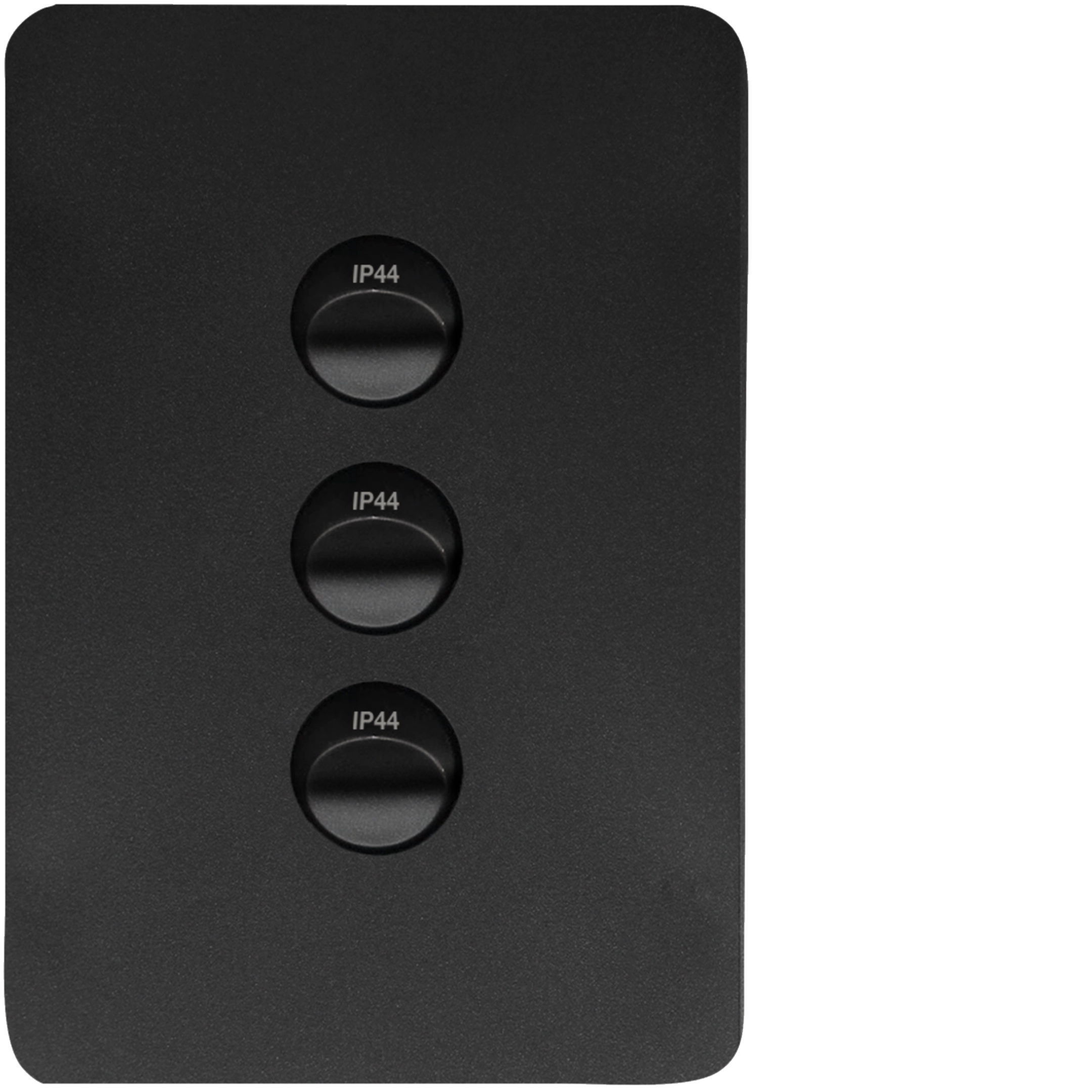 Allure 3 Gang IP44 Plate Vert MB • WBHWSV3-MB | Hager