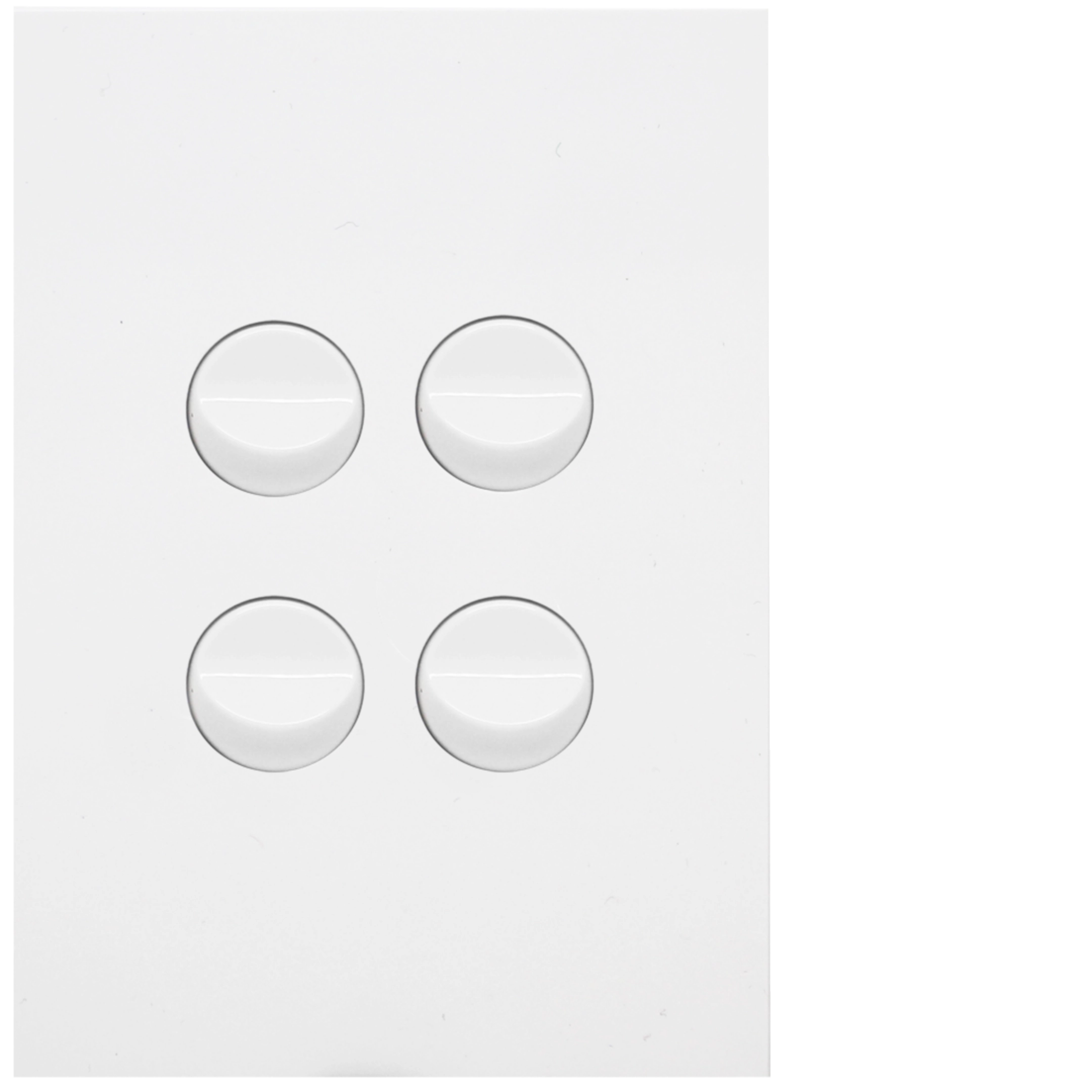 FIN 4 Gang Switch Plate cw mechs • WBQSV4 | Hager