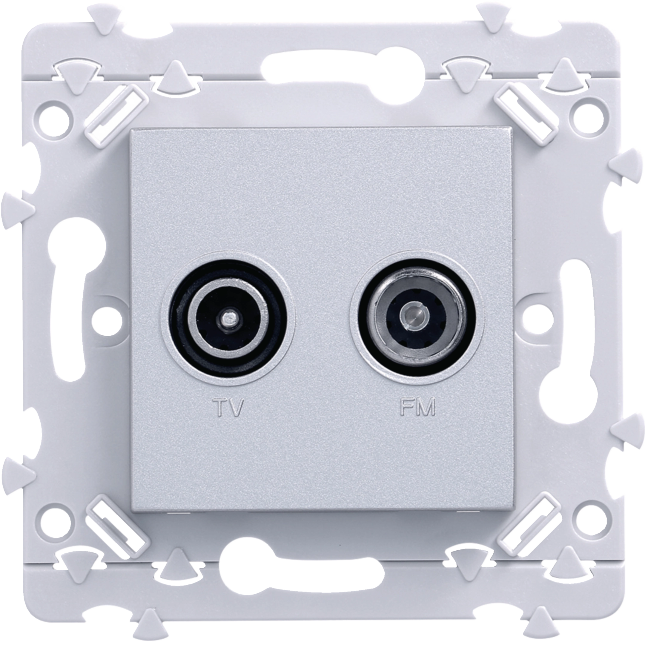 TV+FM double direct Titane • WE253T | Hager