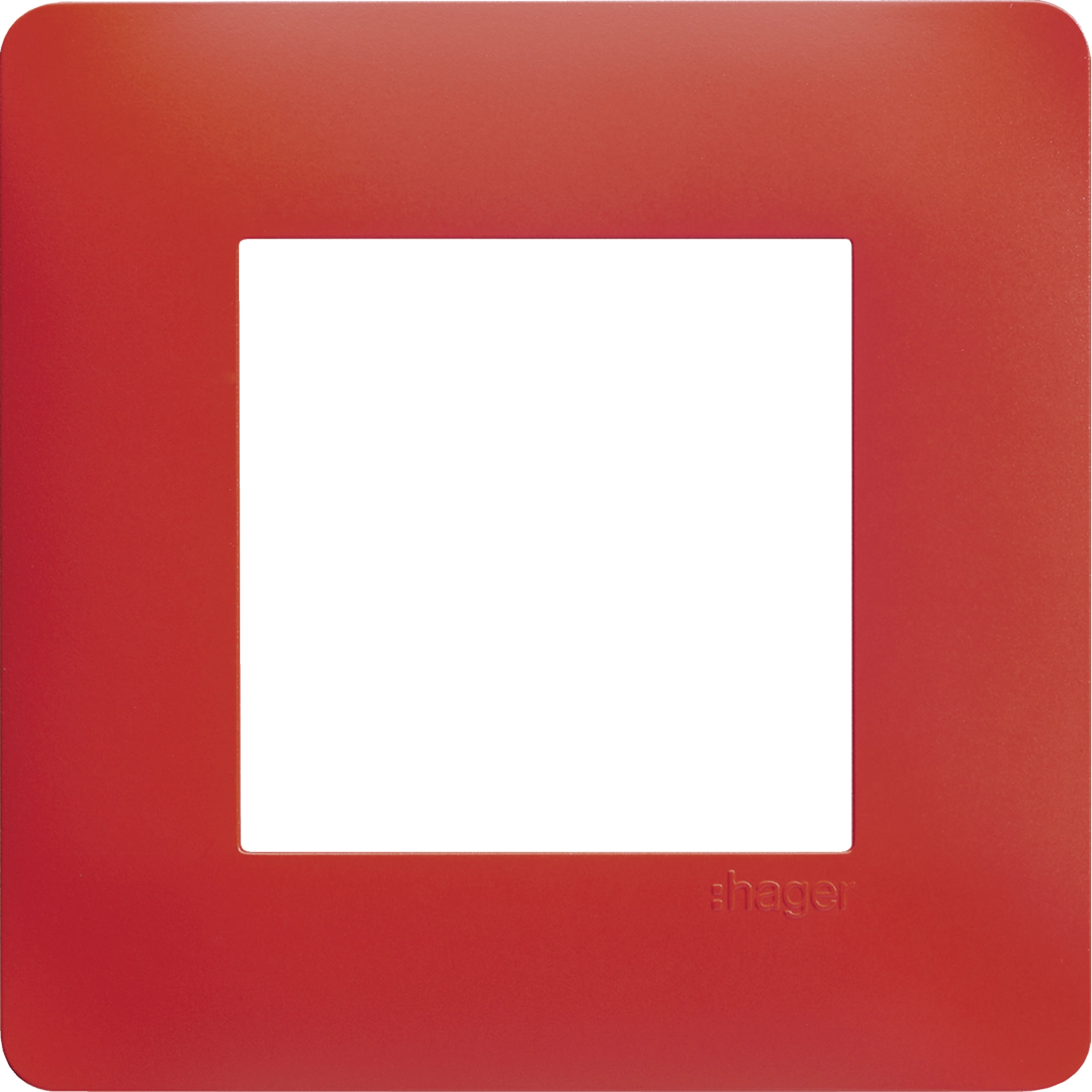 Plaque 1 poste Essensya Rouge émail • WE471 | Hager