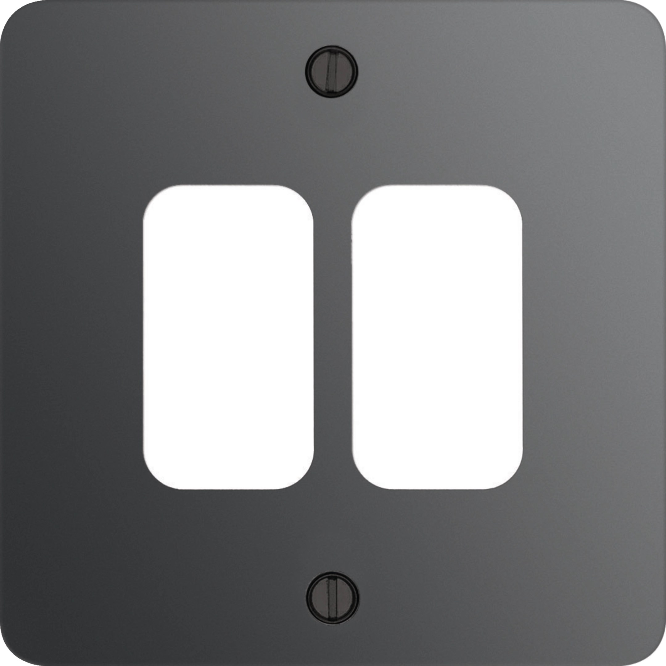 GRID FRONT PLATE 1 X 2 BLACK NICKEL • WFGP2BN | Hager