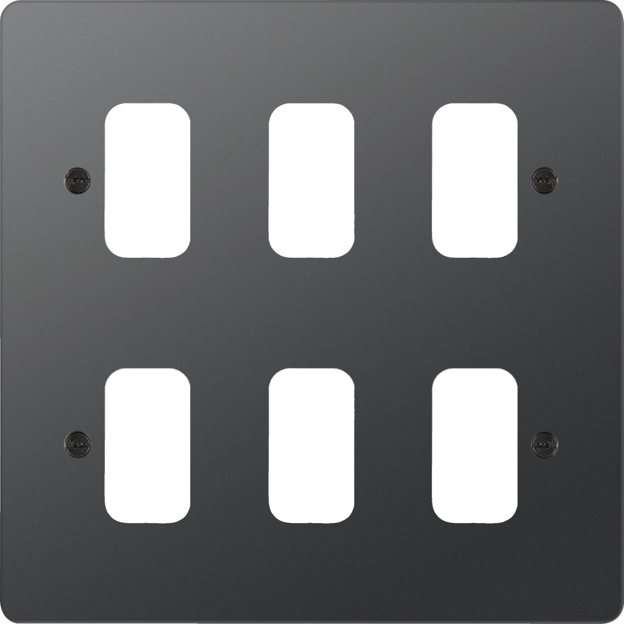 GRID FRONT PLATE 2 X 3 BLACK NICKEL • WFGP6BN | Hager