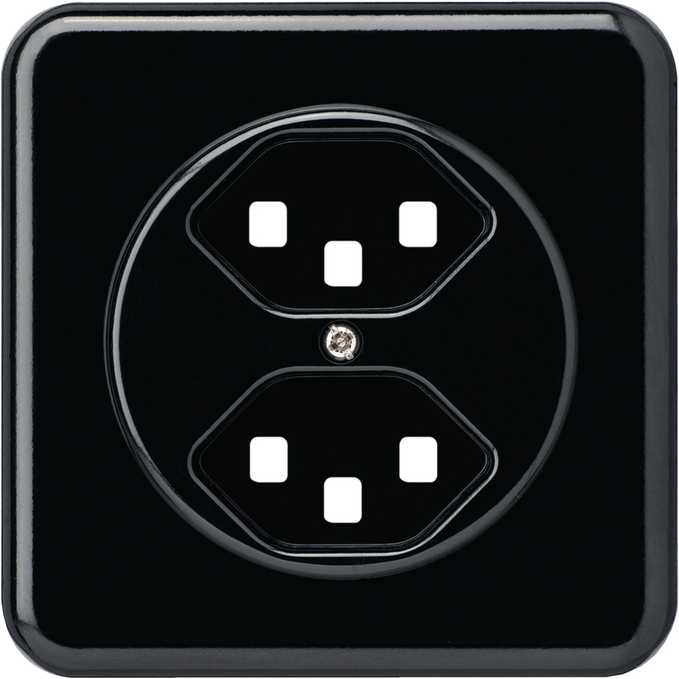 ba. G: Steckdose 2x Typ 23 schwarz • WH11625305G | Hager