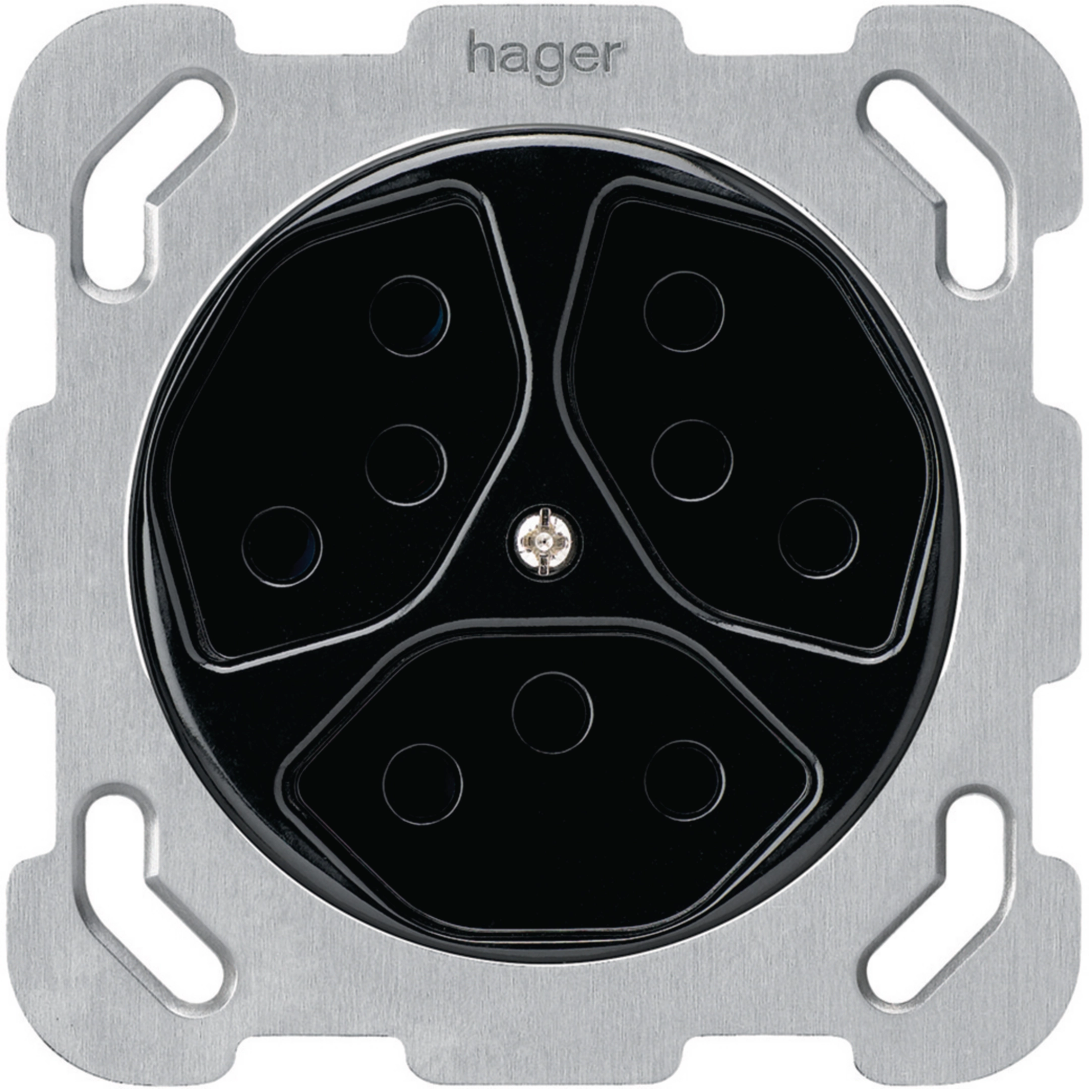 ba. B: Steckdose 3x Typ 13 schwarz • WH11642305B | Hager