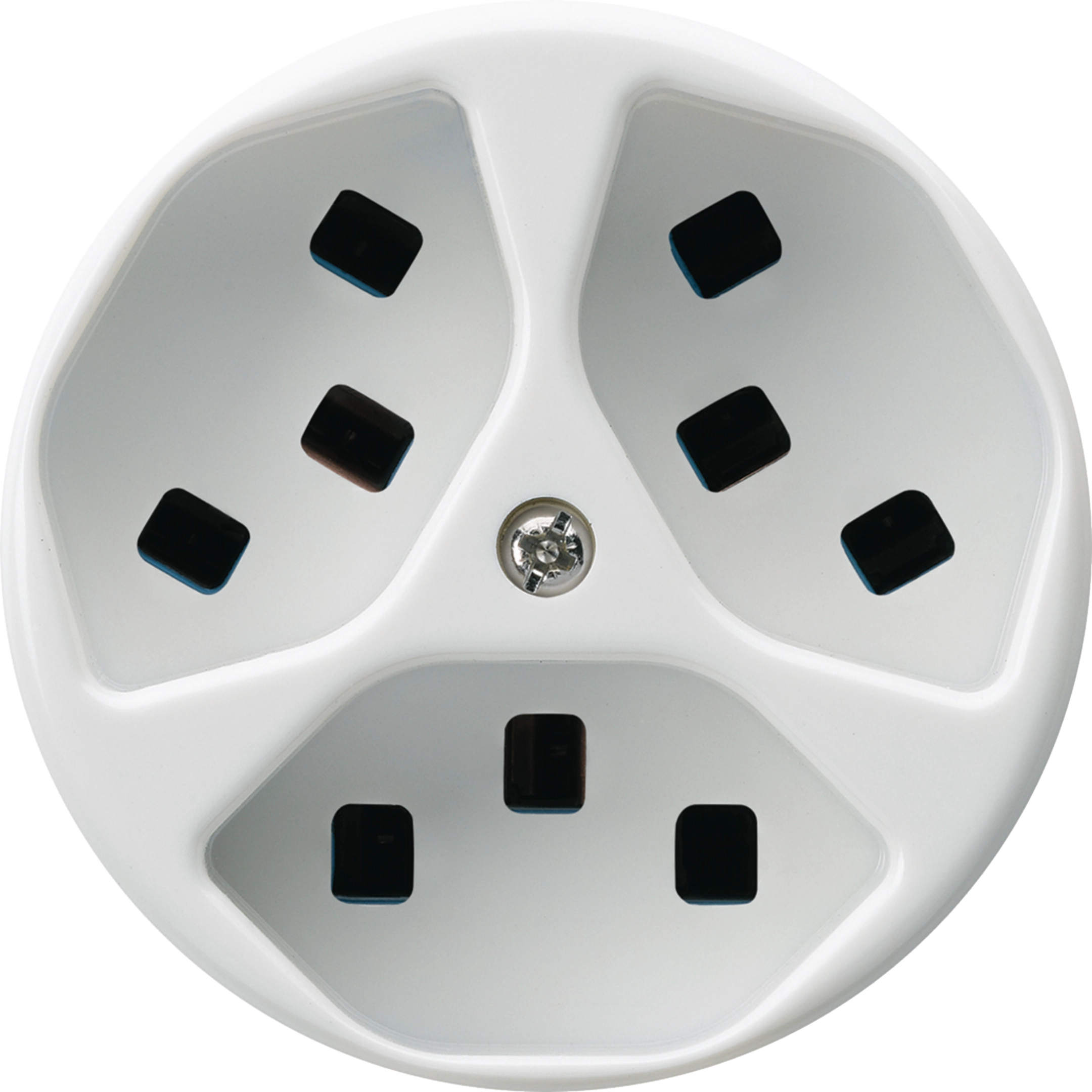 ba. A: Steckdose 3x Typ 23, weiss • WH11645300A | Hager