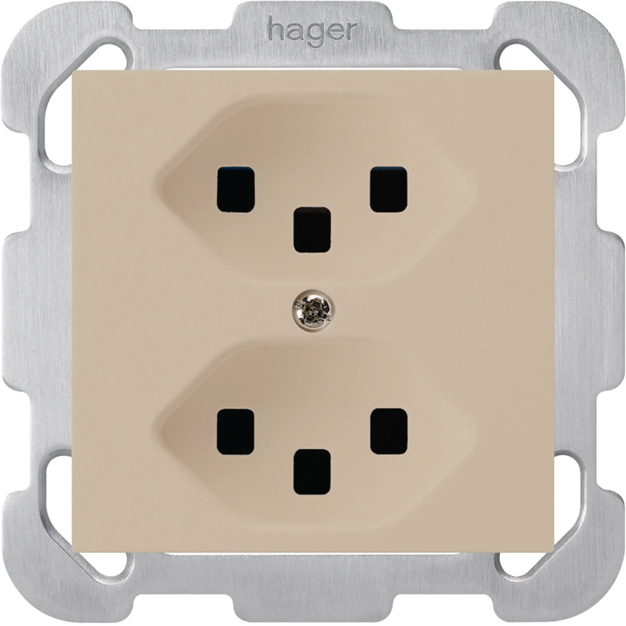 ka. B: Steckdose 2x Typ 23 beige • WH20625307B | Hager