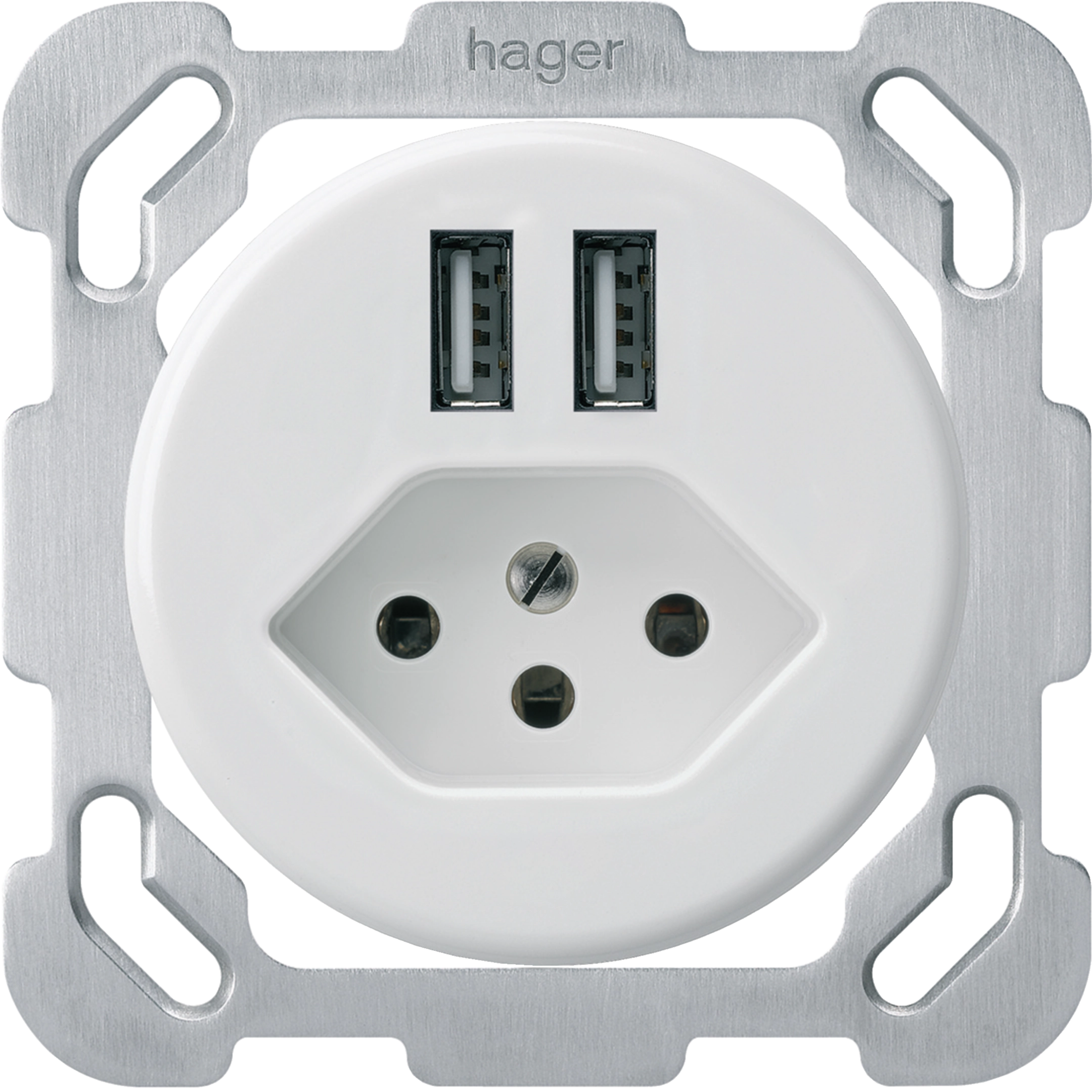 ba. B: 2x USB-A 12W + T13 ws • WH41820300B | Hager