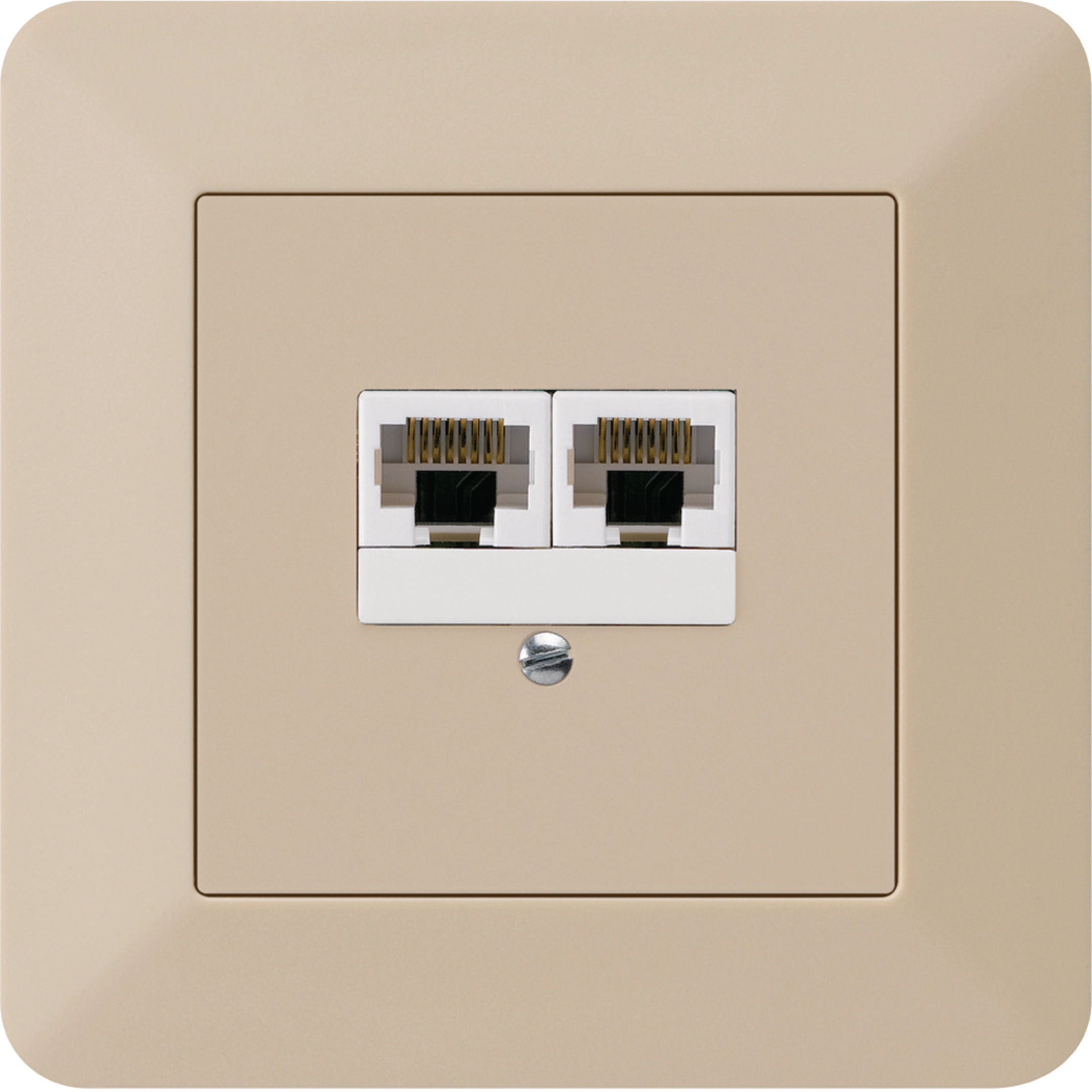 ka.trend C: 2x RJ45 UTP 4p parallel bg • WH56401007C | Hager