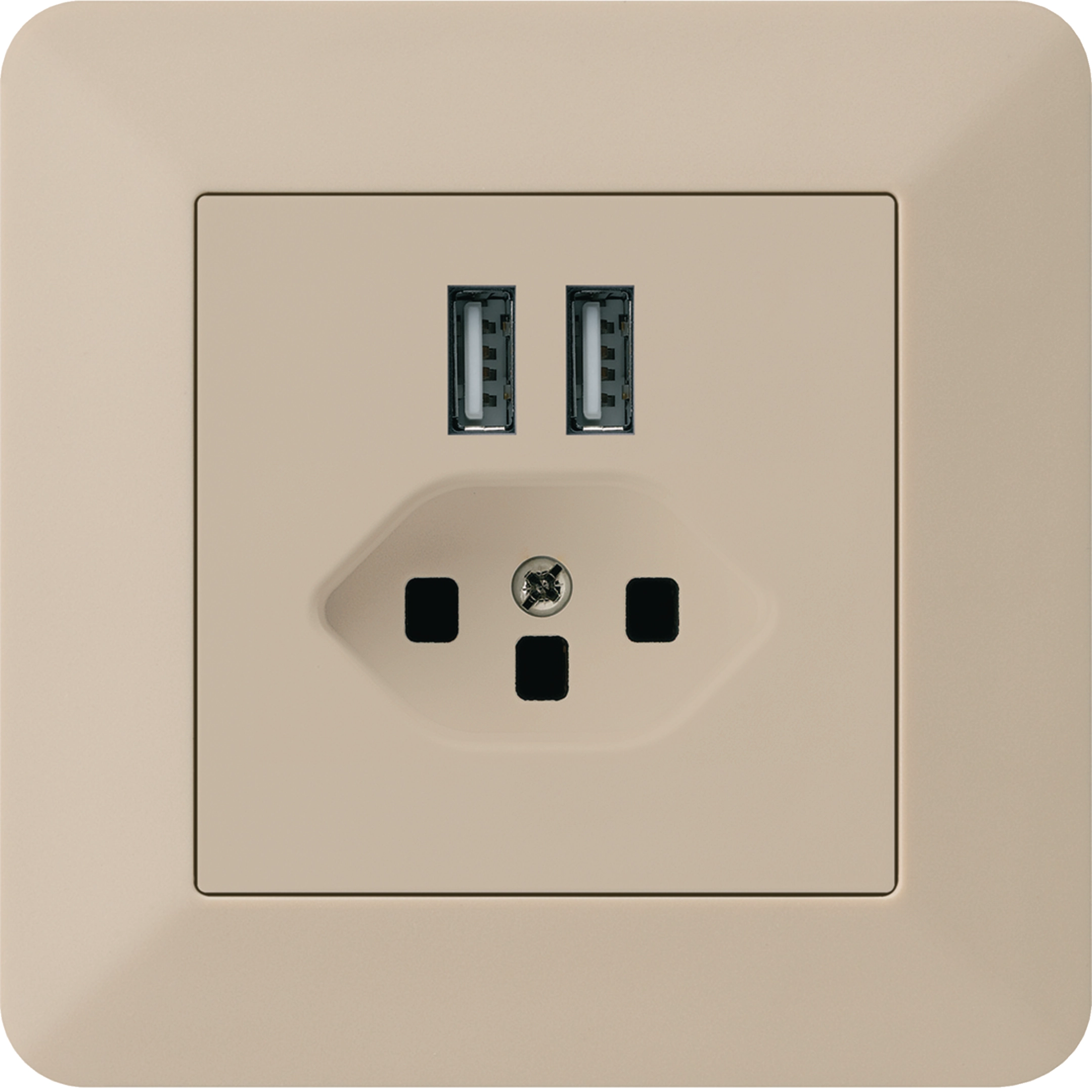 ka.line C: 2x USB-A Smart IC 12W +T23 bg • WH56820407C | Hager
