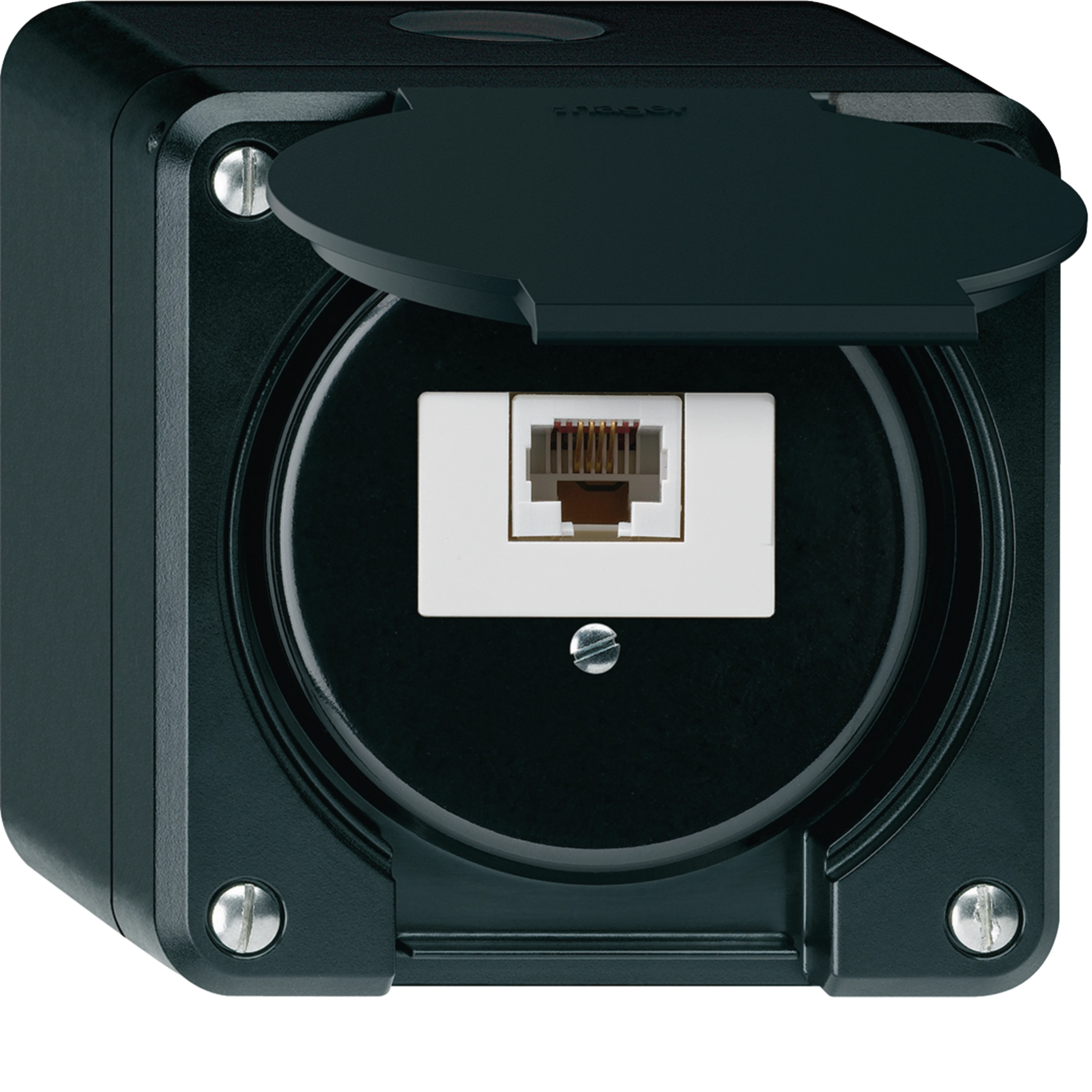 rob. NAP Q: RJ45 UTP 4p IP55 schwarz • WH65400805Q | Hager