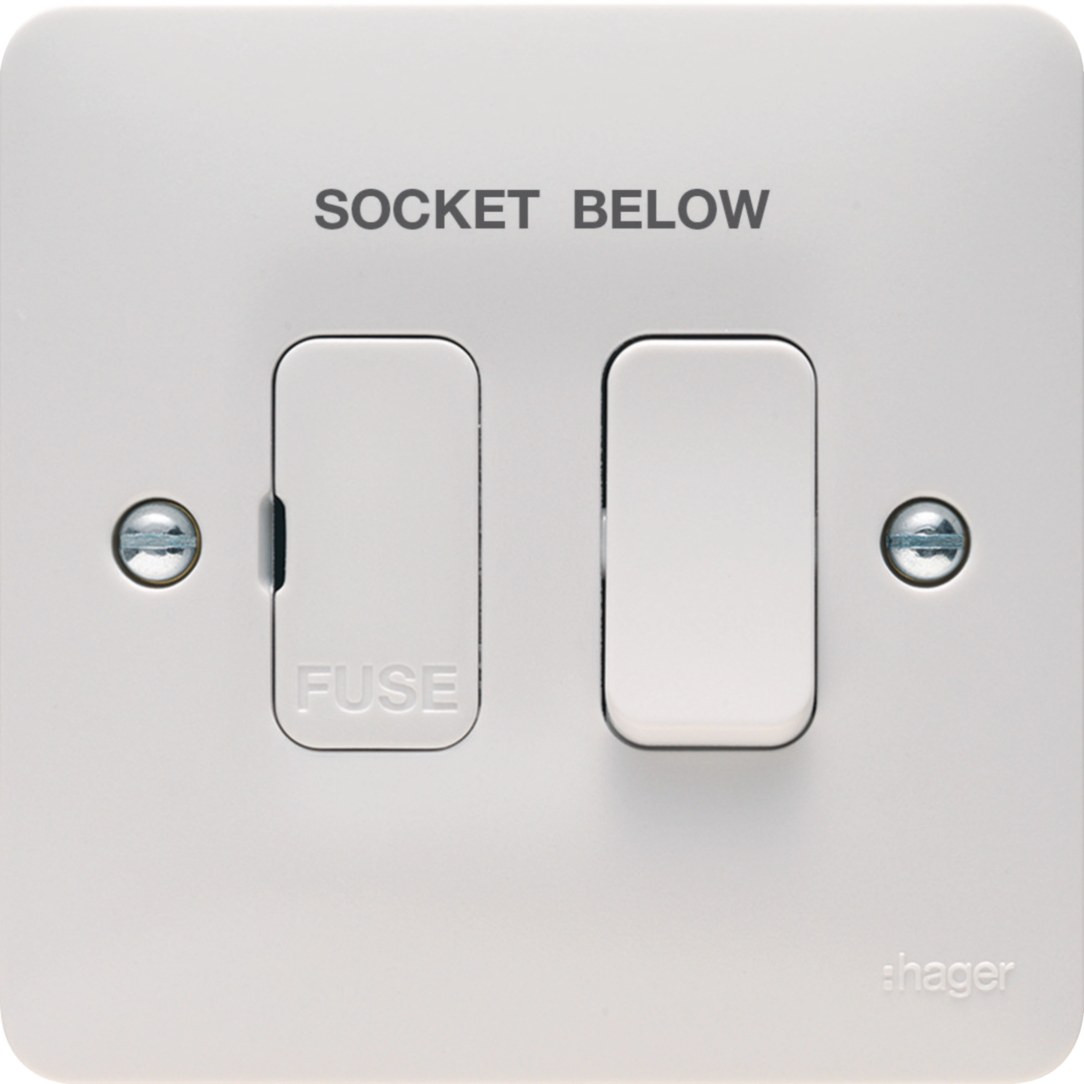 13A FCU SWITCHED PRINTED SOCKET BELOW • WMSSU83/SKTBELOW | Hager