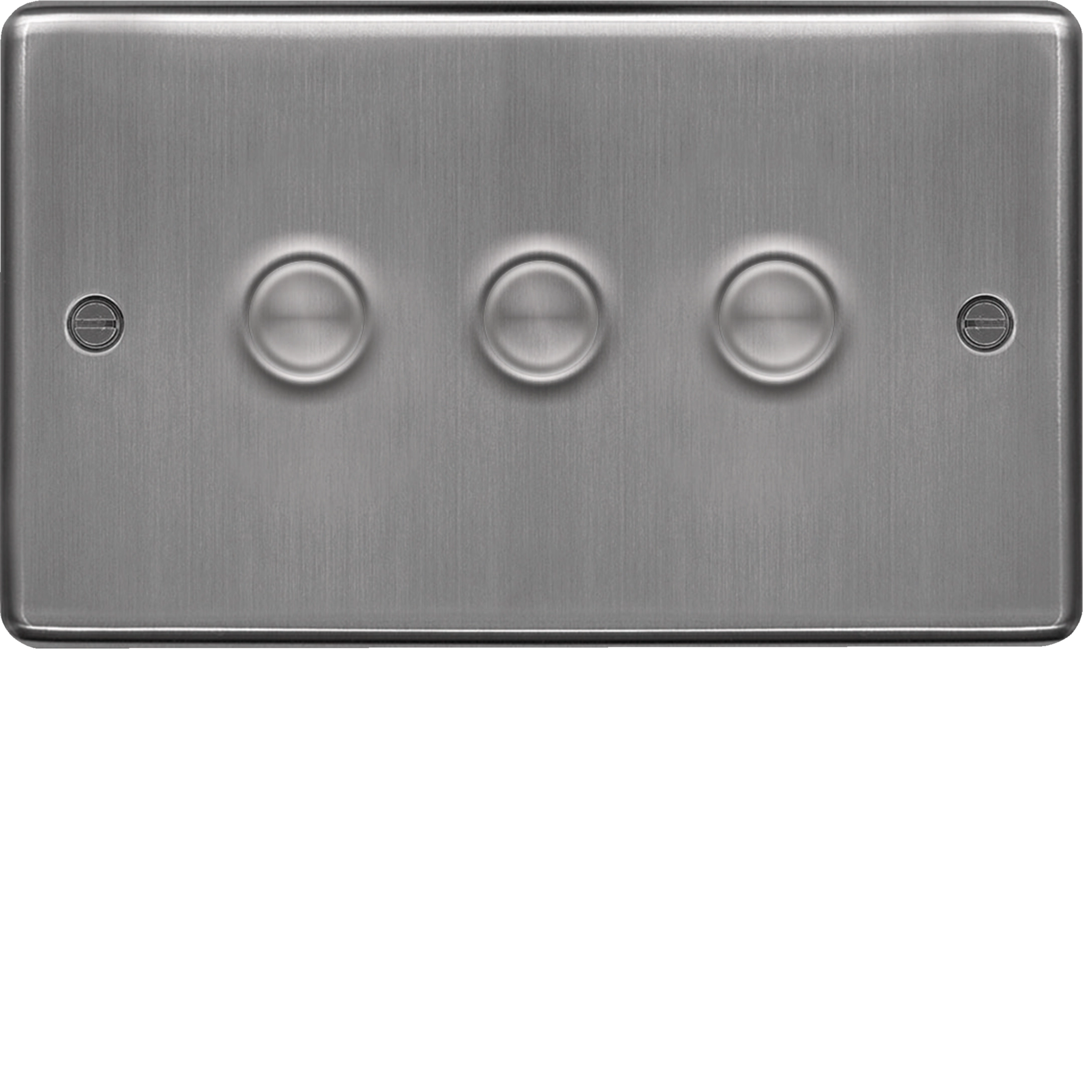 3G DIMMER SWITCH 250W BRUSHED STEEL • WRDS3BS | Hager