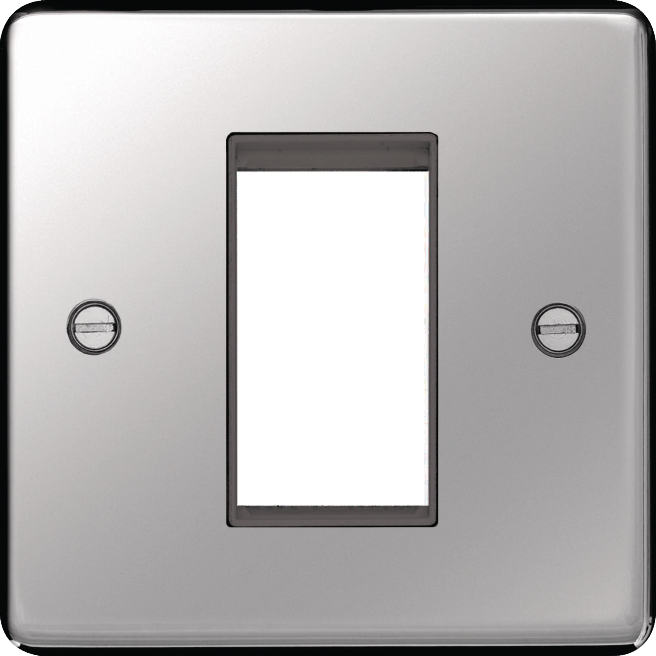 ER STYLE PLATE1 MODULE POLISHED STEEL BK • WRP1EUPSB | Hager