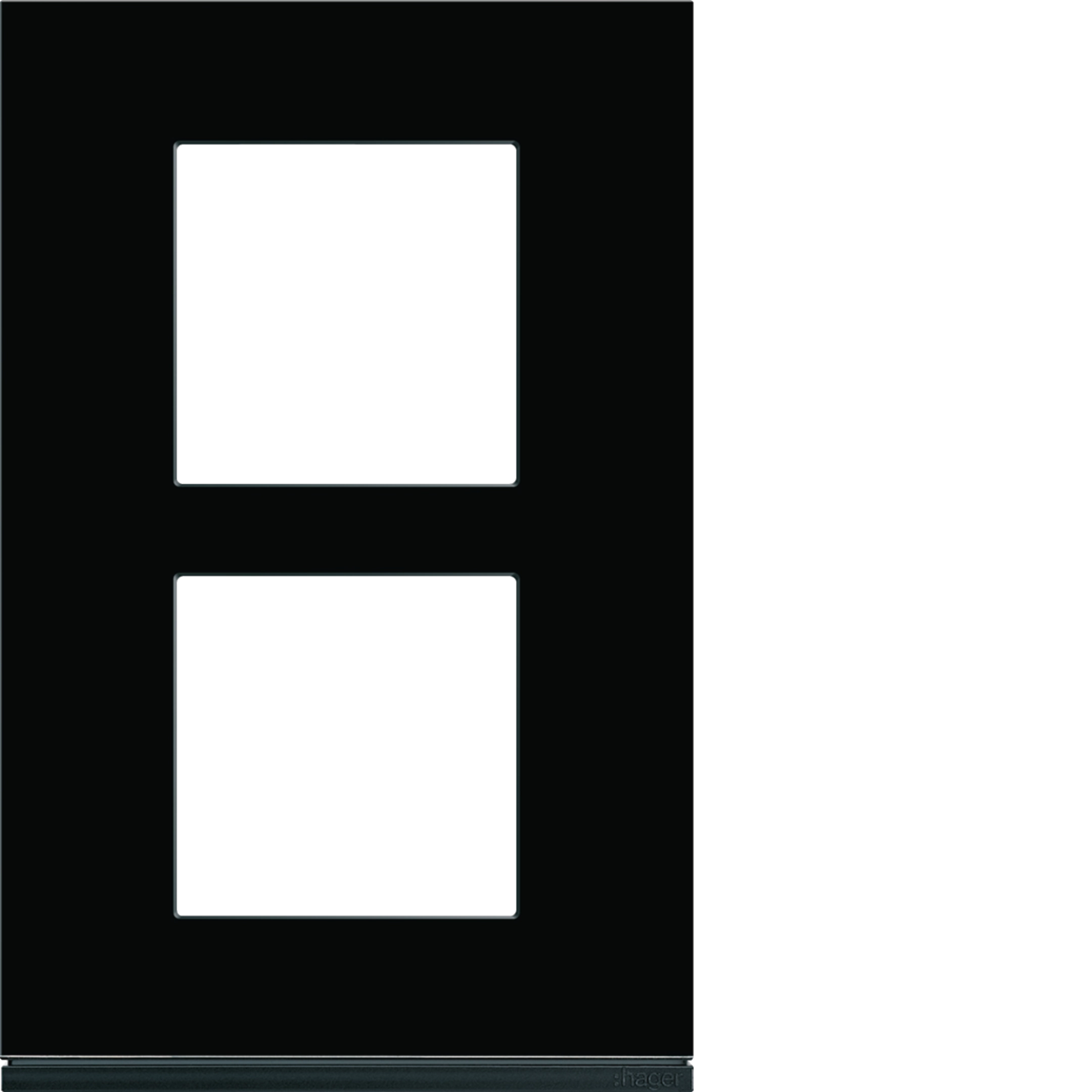 Plaque gallery 2P V57 midnight glass • WXP4122 | Hager