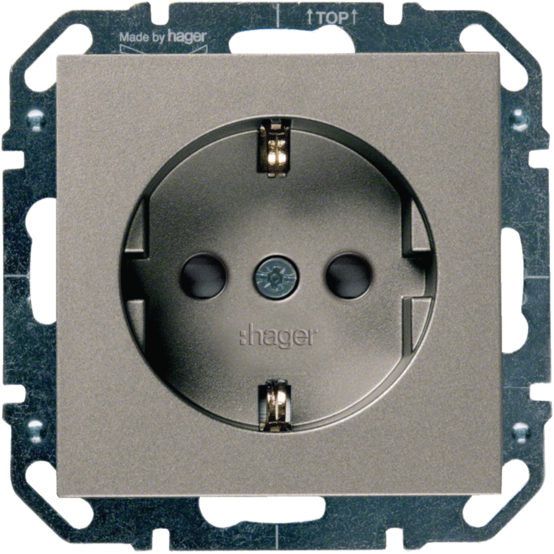 Steckdose, mit Berührungsschutz, cham. • WYS409 | Hager