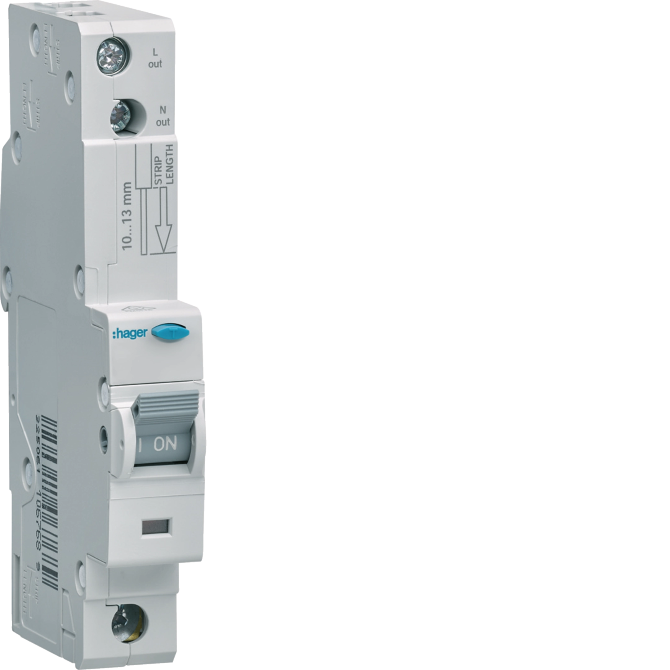 RCBO 1P 6kA C-10A 30mA A • ADA110T | Hager