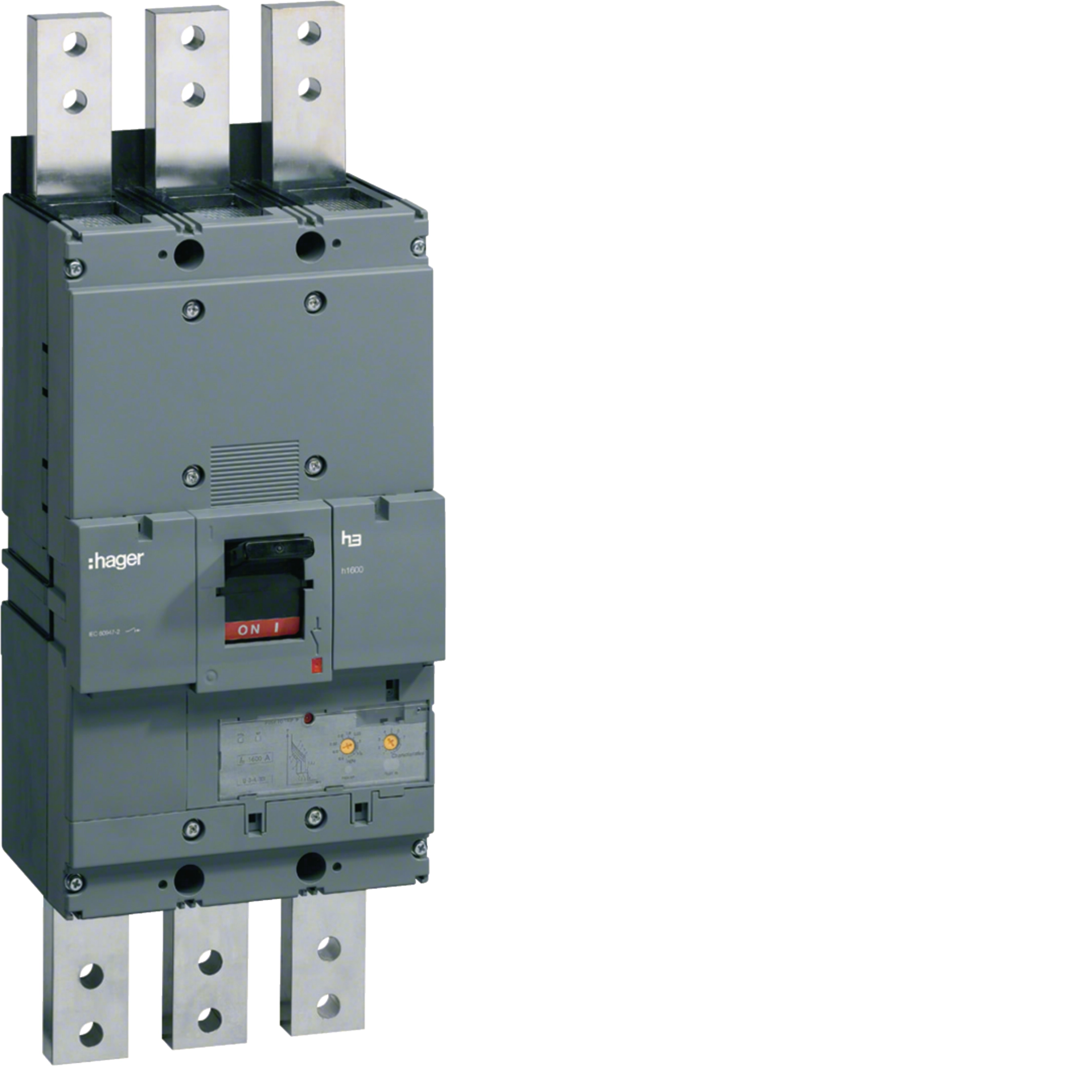 MCCB h1600 3P 50kA 800A LSI • HNF800U | Hager