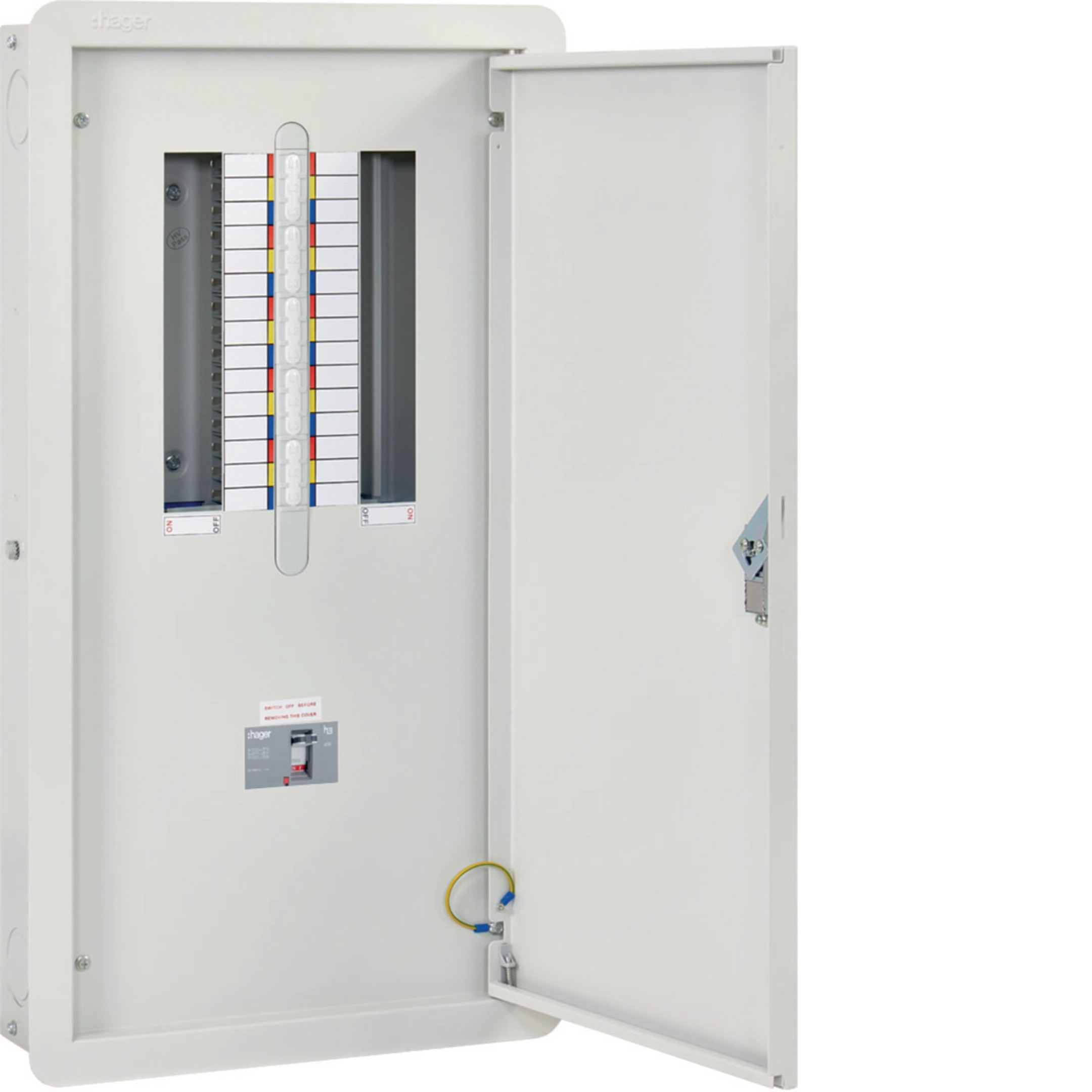 250A TP&N 10WAY Flush enclosure w/HHB200 • JK2B10F5HHB200Z | Hager