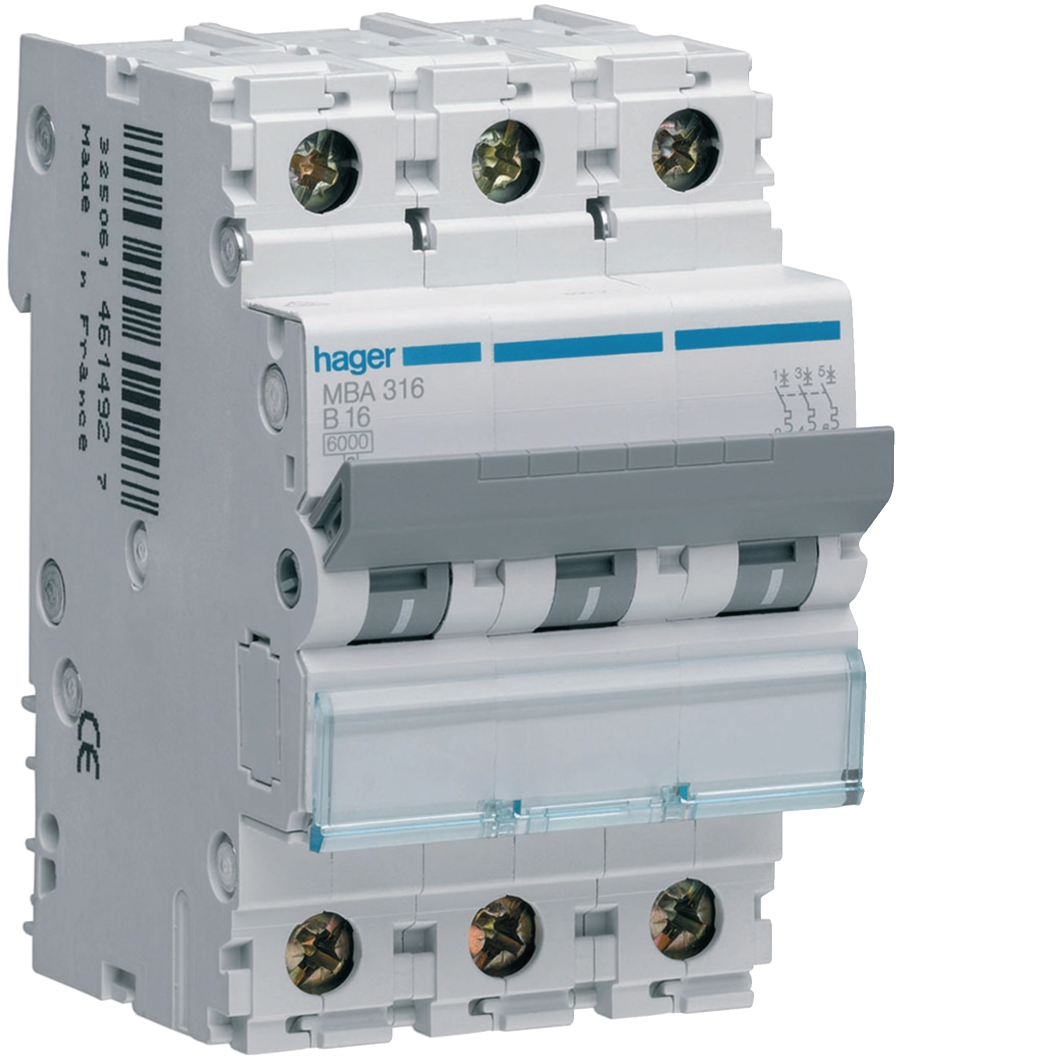 INTERR. AUTOM. 3P 32A 4.5KA B 3M • MXN332 | Hager