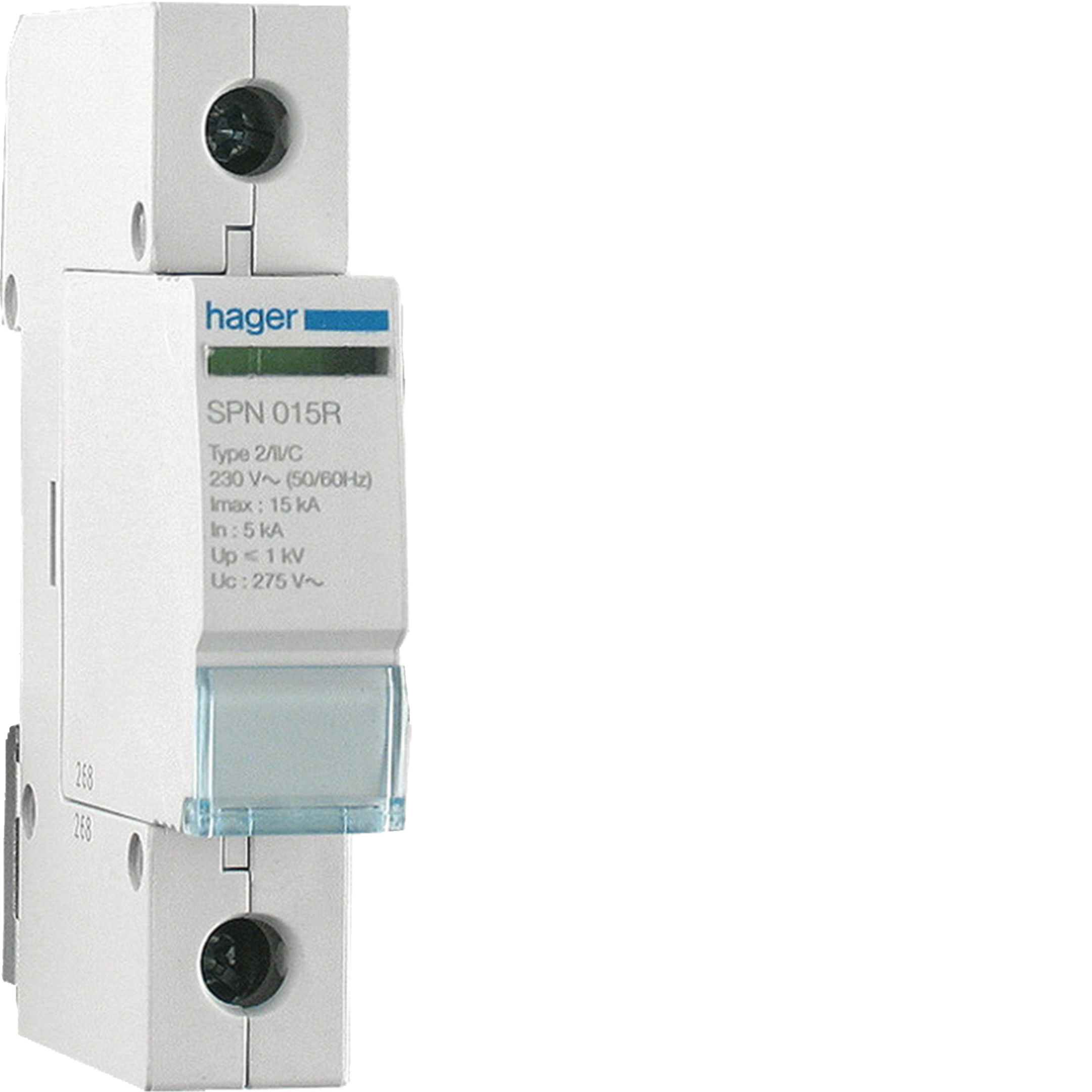 SPD 1P pluggable 15kA res.+cont • SPN115R | Hager