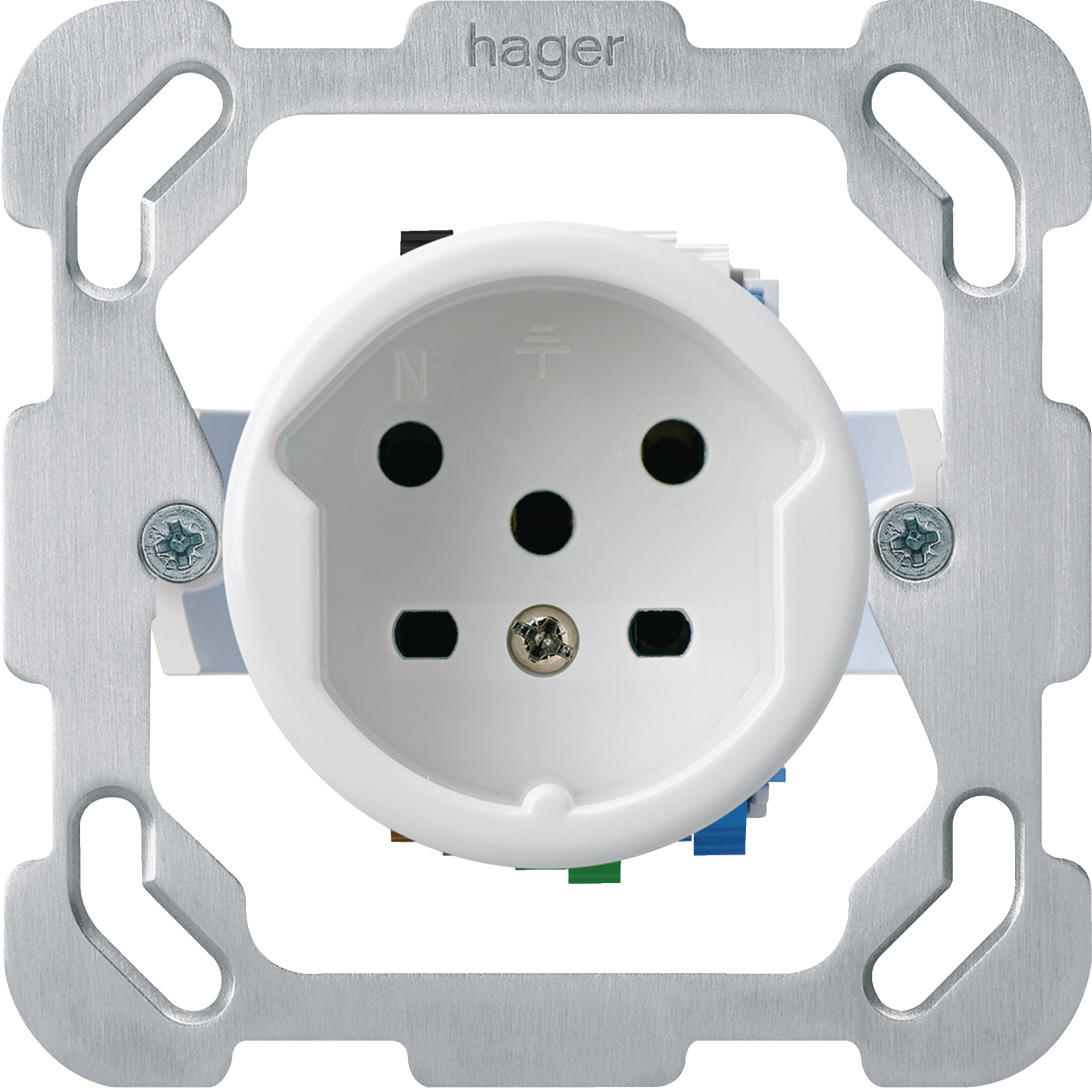 ba. B: Steckdose Typ 15 weiss • WH11593200B | Hager