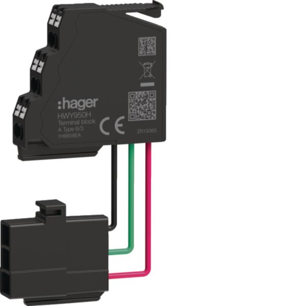 Connecteur d'auxiliaire type A 6/3 • HWY950HSA | Hager