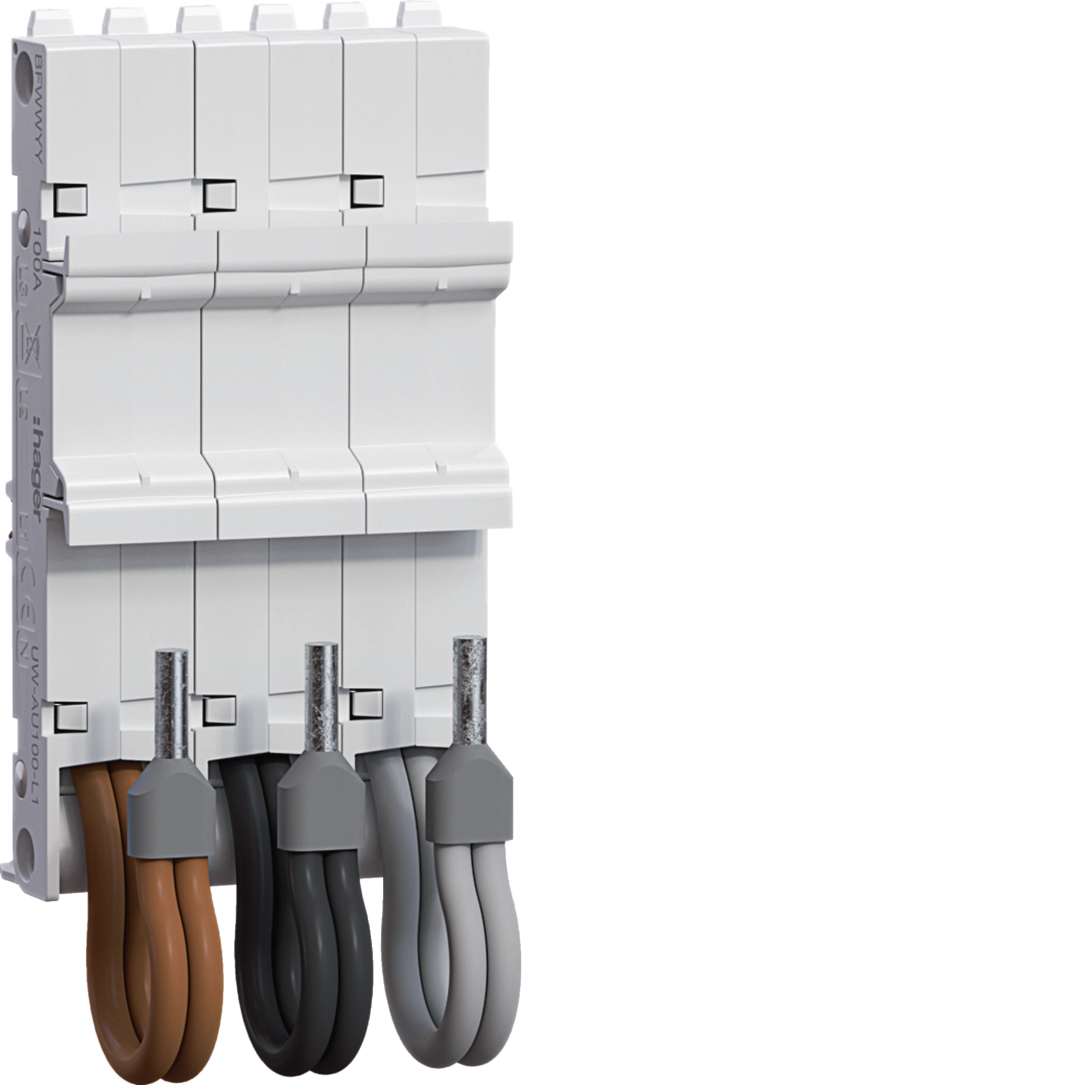 Universaladapter 100A, 3P, L1L2L3, 54mm • UW-AU100-L123 | Hager