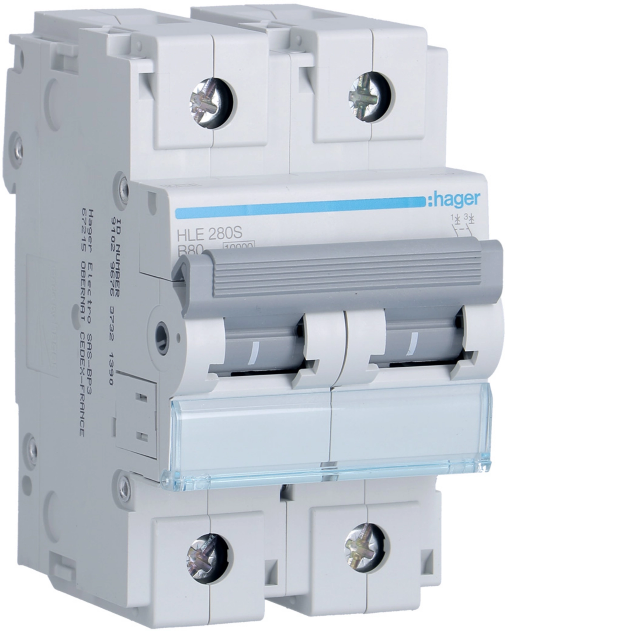MCB 2P 10kA B-80A 3M • HLE280S | Hager