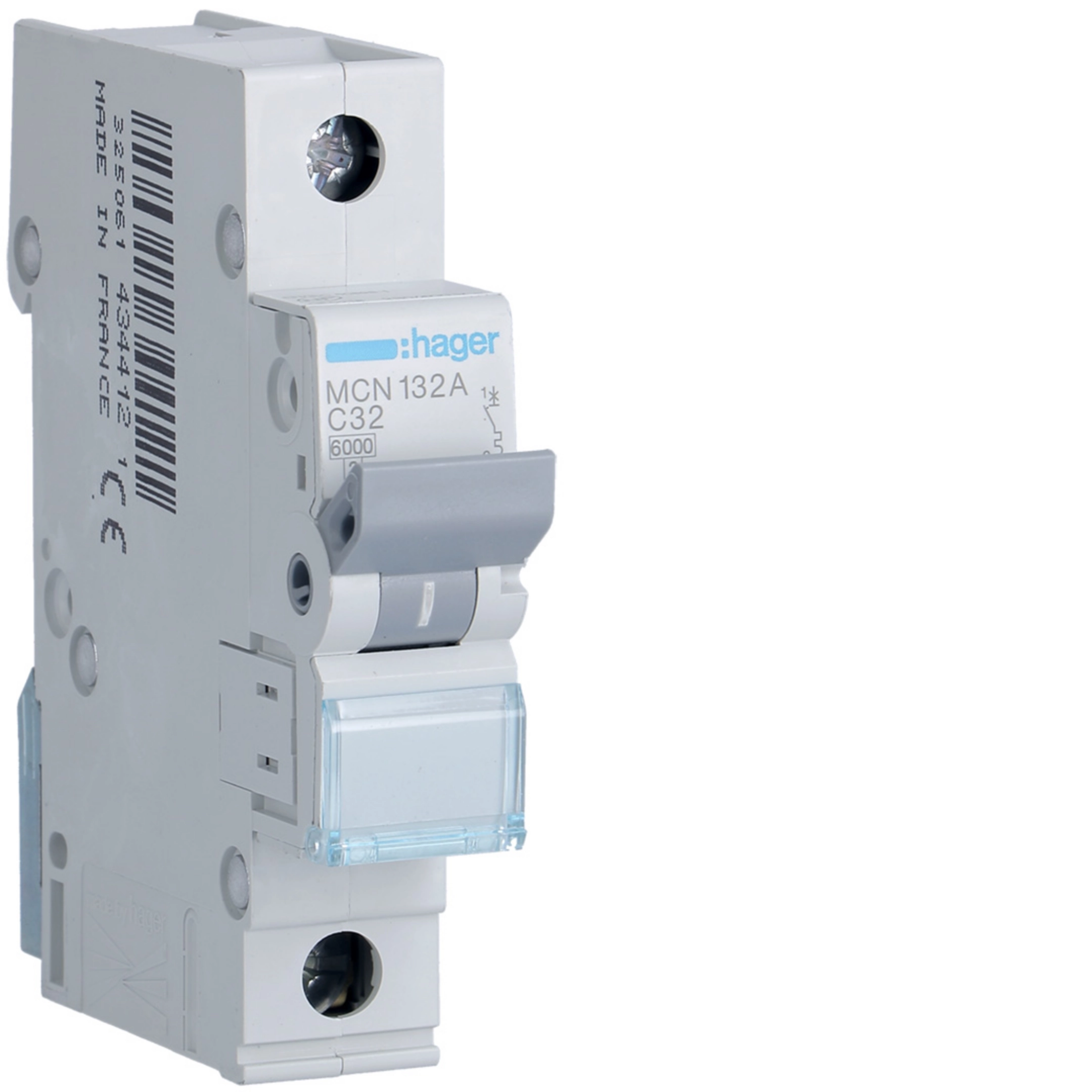 MCB 1P 6kA C-32A 1M • MCN132A | Hager