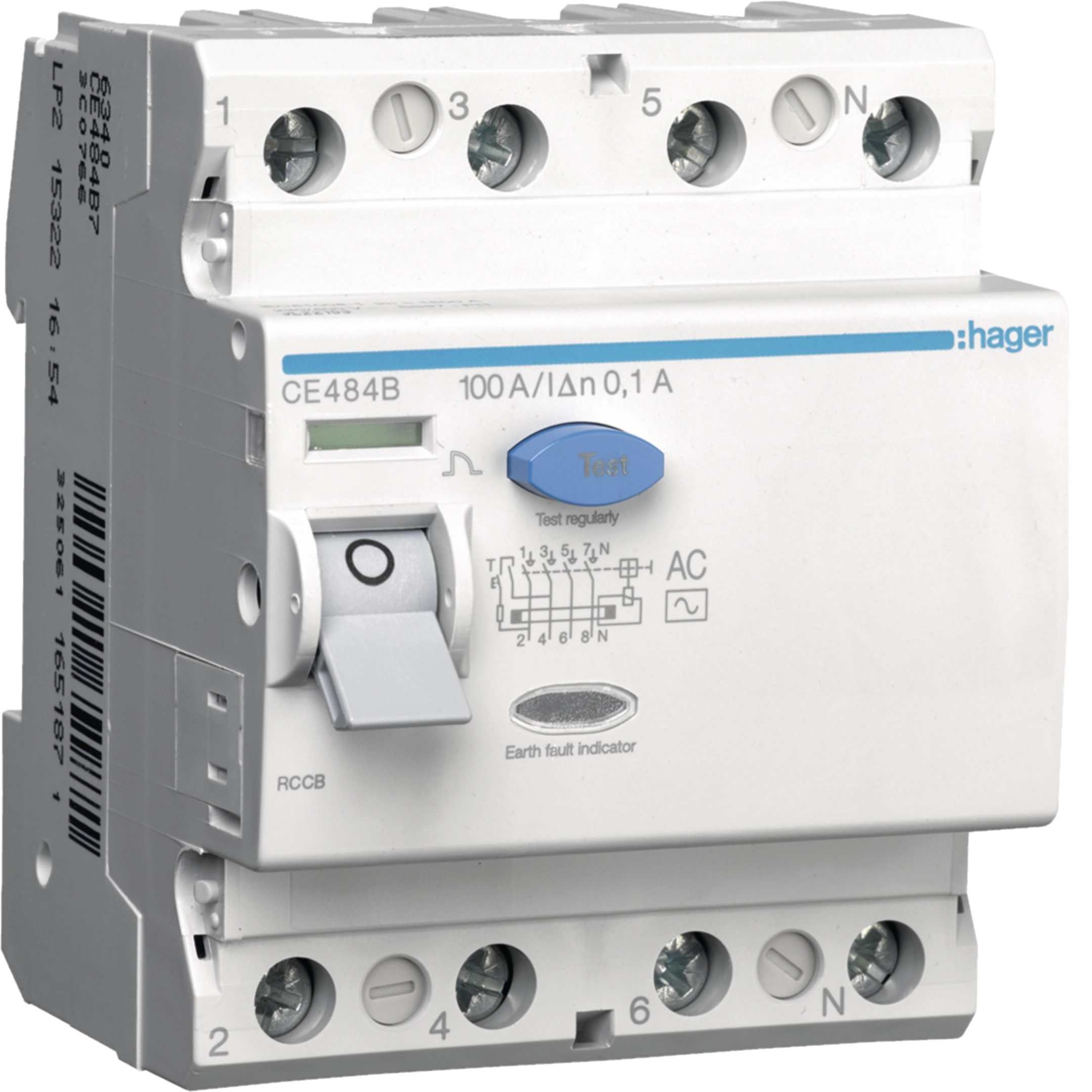 RCCB 4P 100A 100mA AC • CE484B | Hager