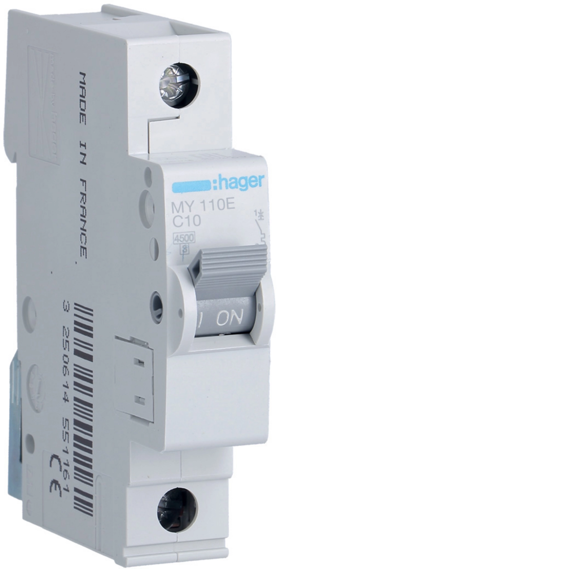 MCB 1P 4.5kA C-10A 1M • MY110E | Hager