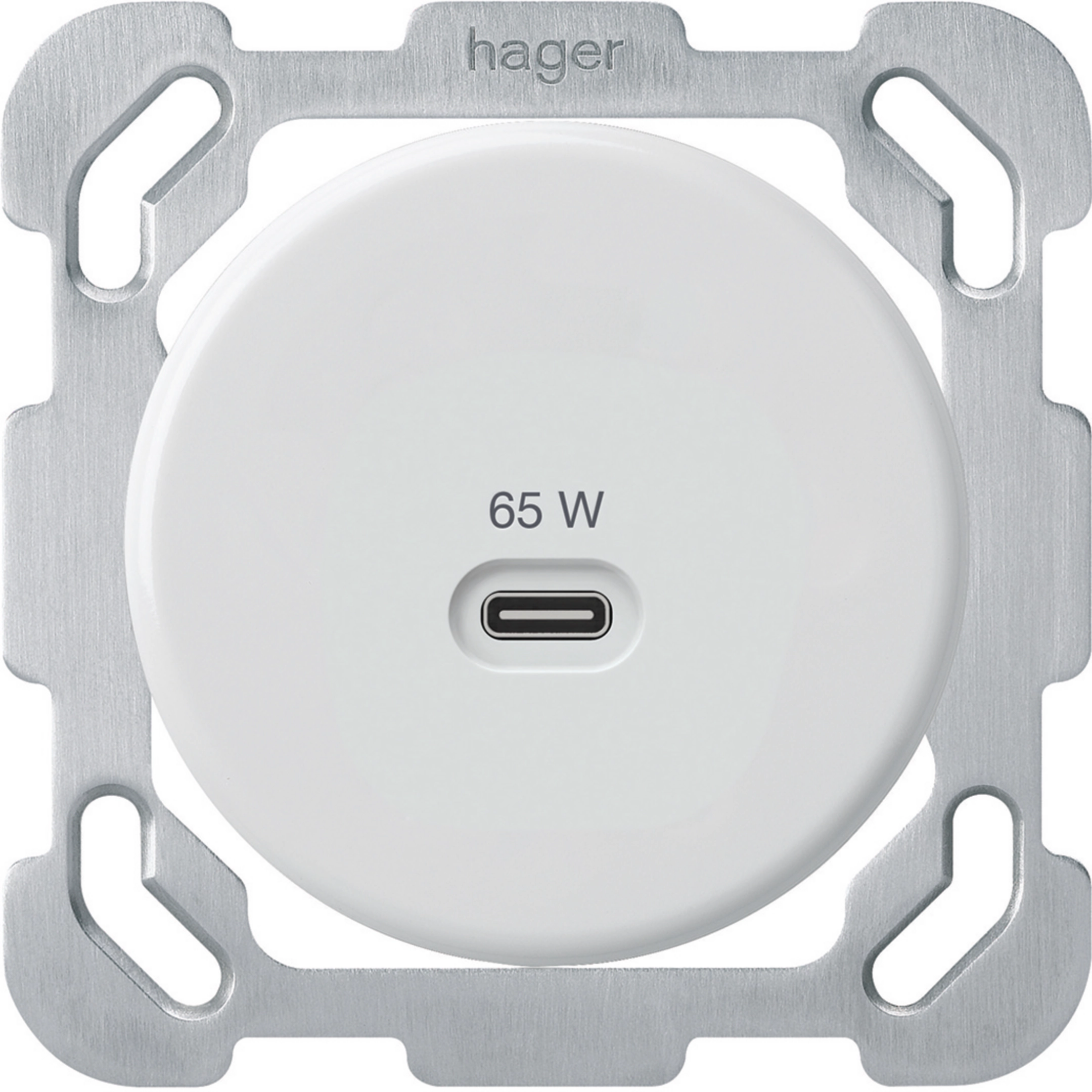 ba. B: USB Typ C 65W PD / PPS weiss • WH41821500B | Hager
