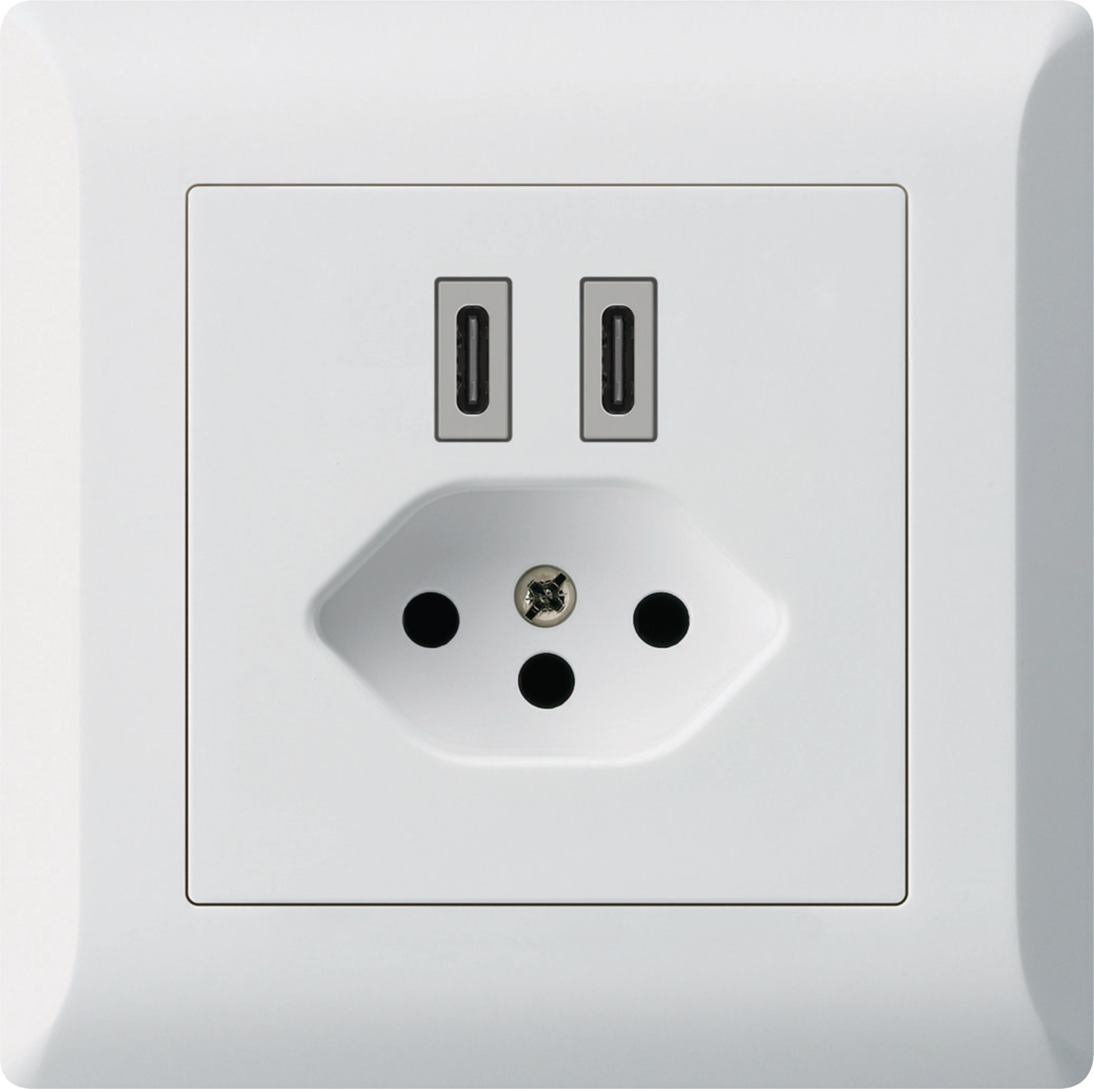 ka.line C: USB C+C-Ladesteckdose +T13 ws • WH55822300C | Hager